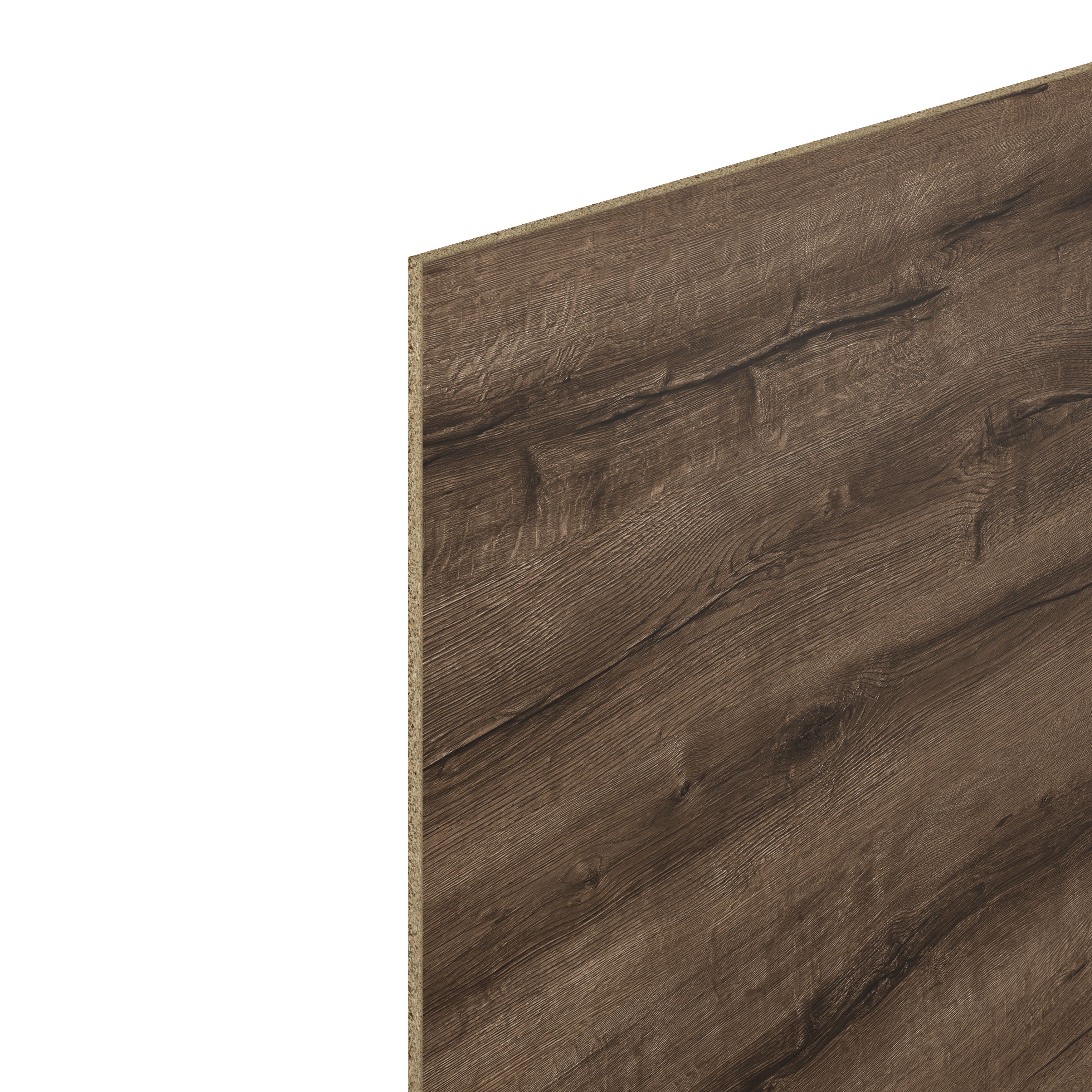 GoodHome Kala Rustic wood effect Laminate & particle board Back panel ...