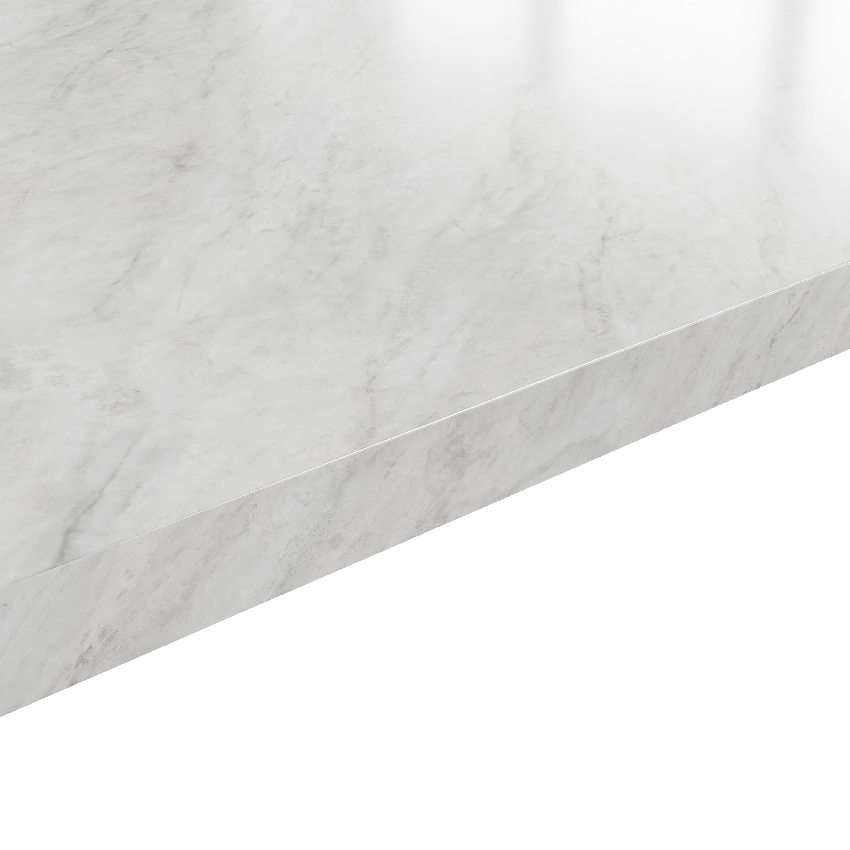 GoodHome Kala White Quartz effect Laminate Square edge Worktop, (L ...