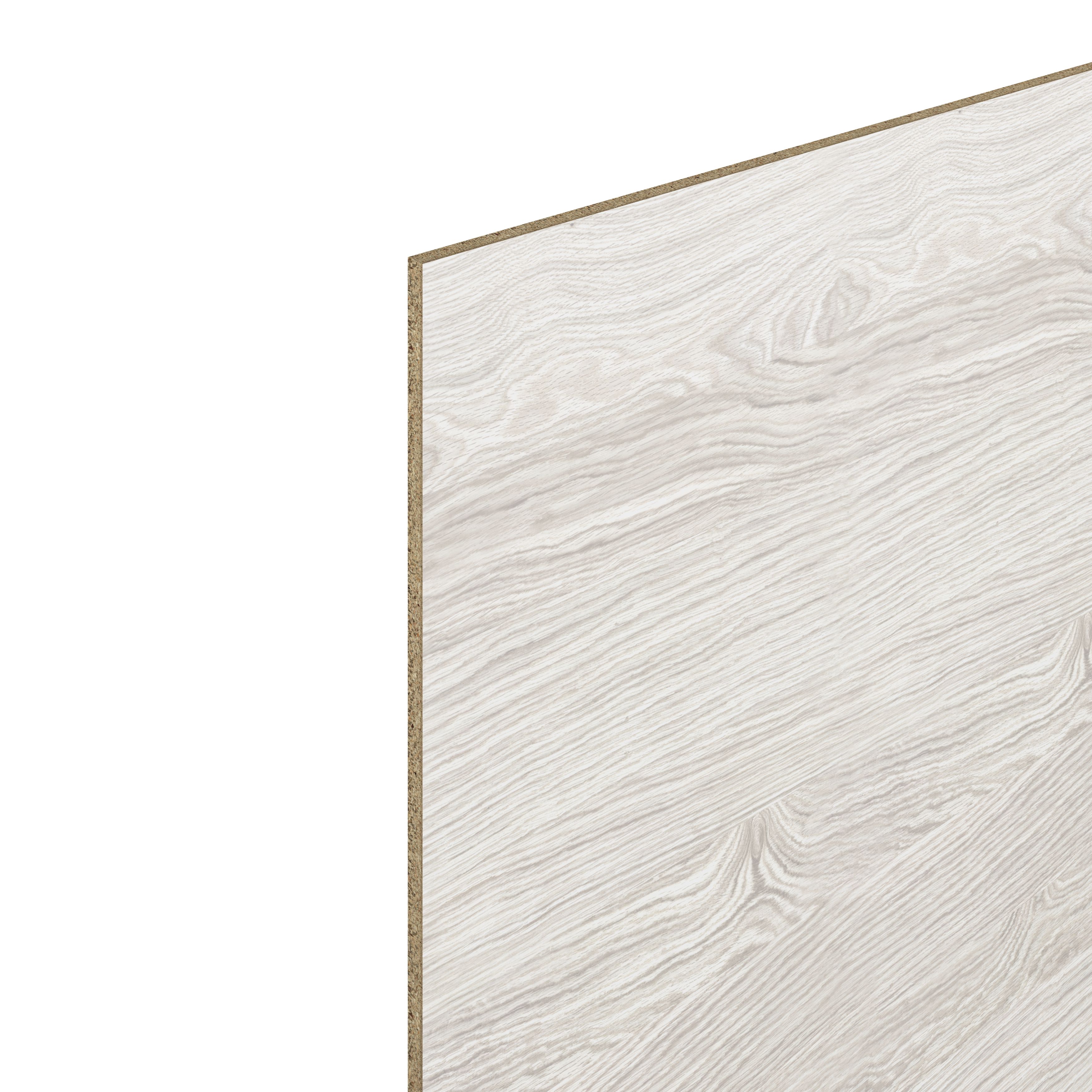 GoodHome Kala White Wood effect Laminate & particle board Back panel ...