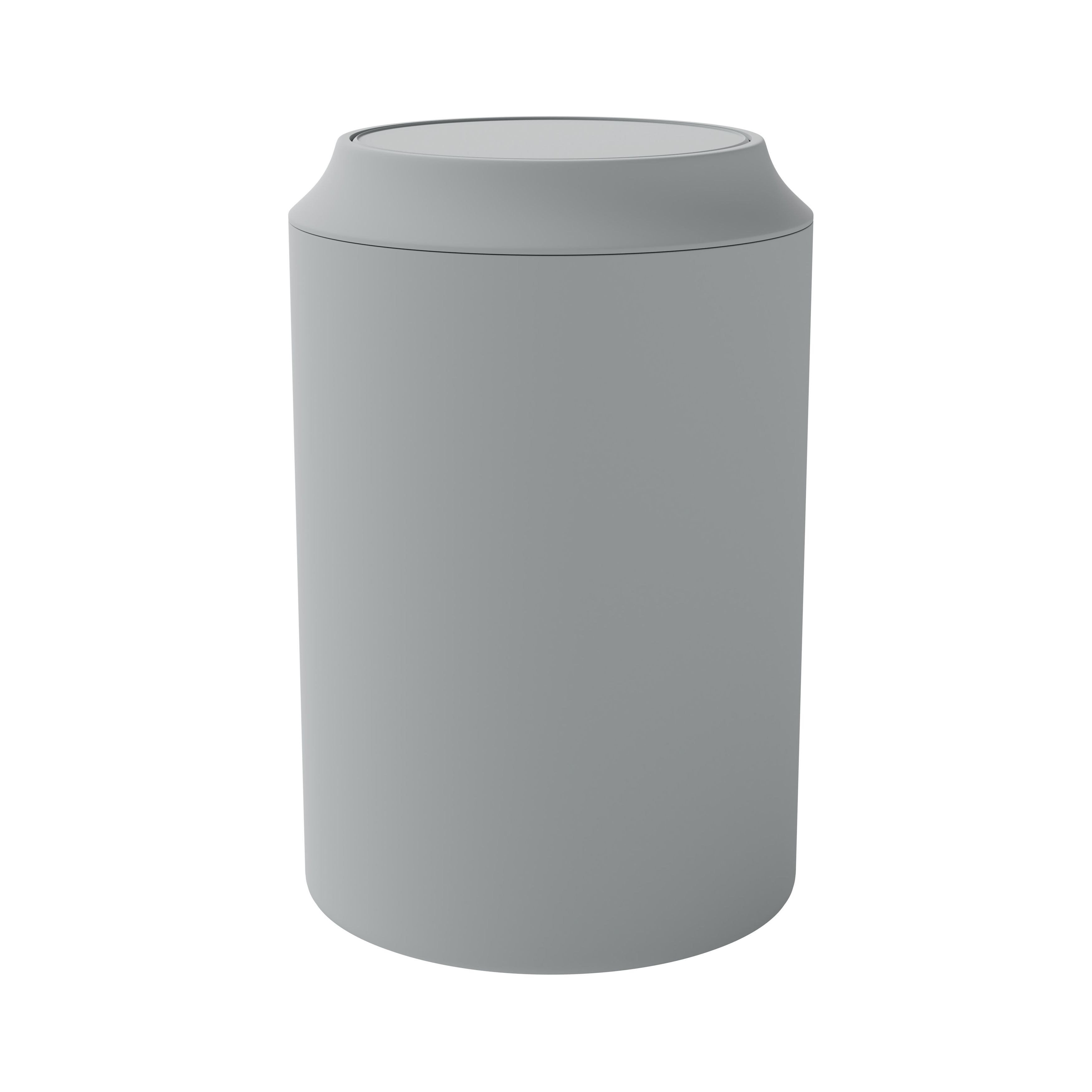 GoodHome Kina High rise grey Plastic Bathroom Bin - 5L