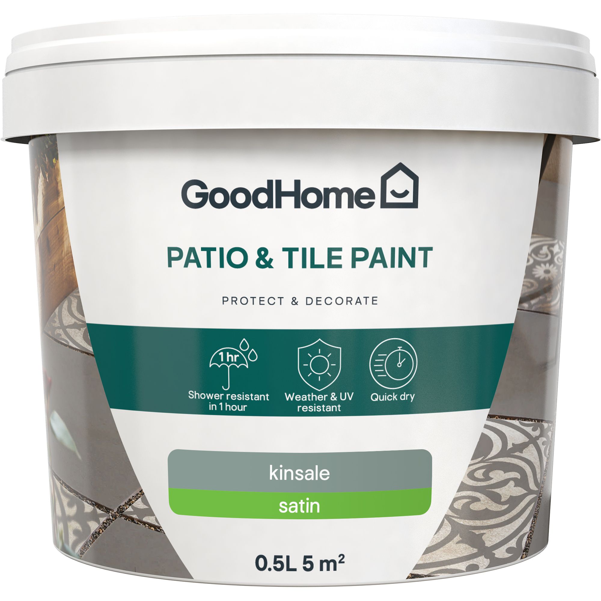 GoodHome Kinsale Satin Brick & tile paint, 500ml