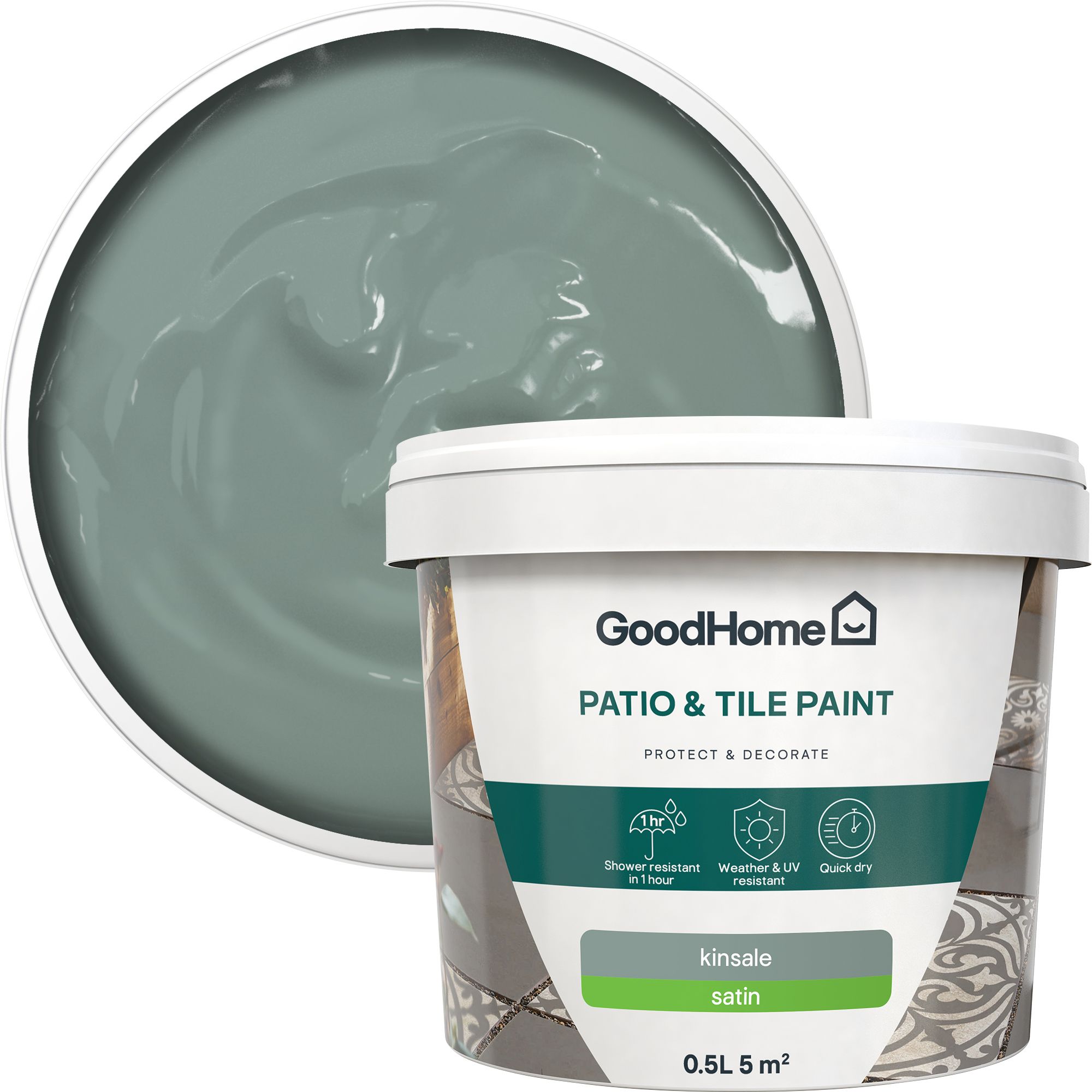 GoodHome Kinsale Satin Brick & tile paint, 500ml