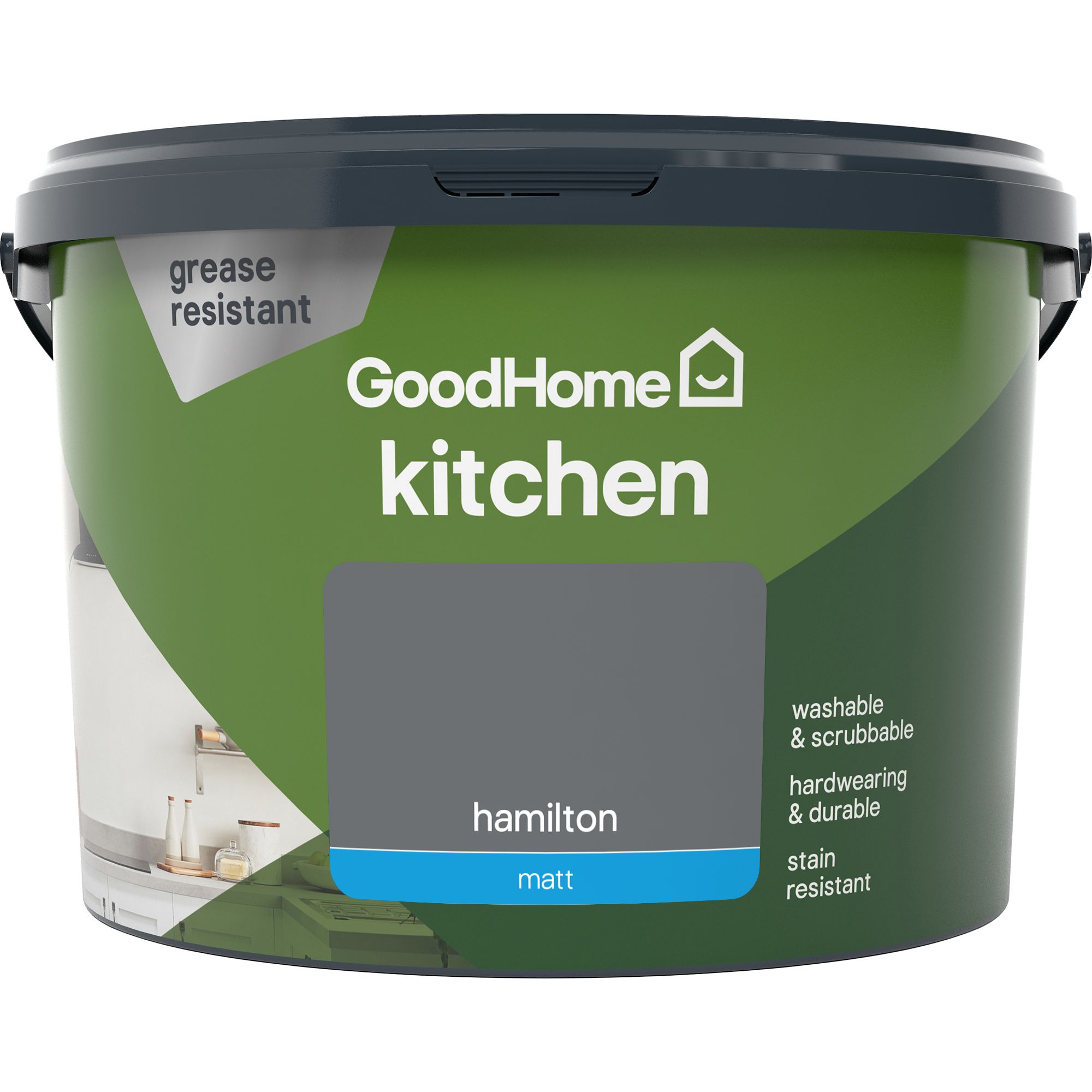 GoodHome Kitchen Hamilton Matt Wall & ceiling Emulsion paint, 2.5L