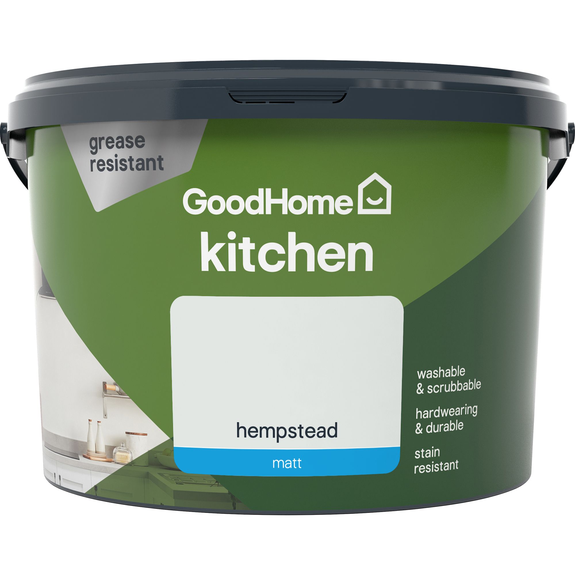 GOODHOME KITCHEN HEMPSTEAD MATT WALL & CEILING EMULSION PAINT, 2.5L