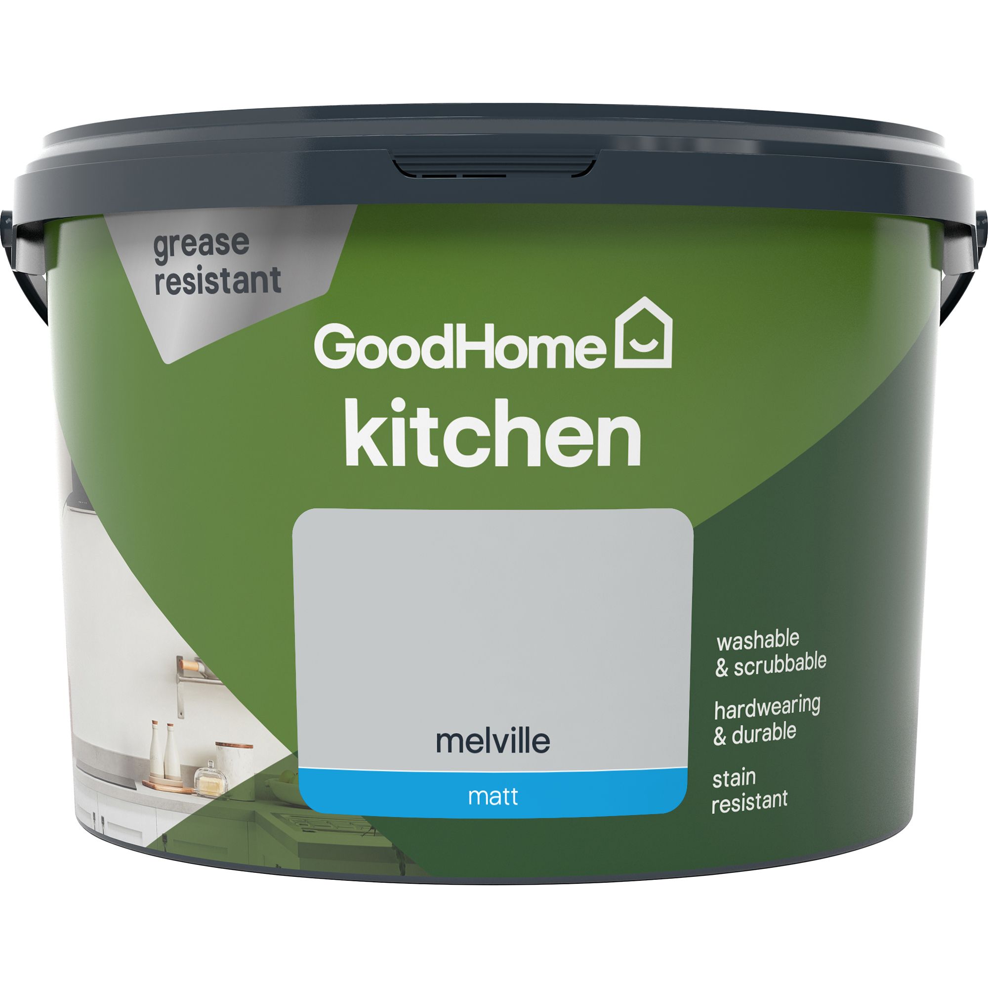 GoodHome Kitchen Melville Matt Emulsion paint, 2.5L | DIY at B&Q