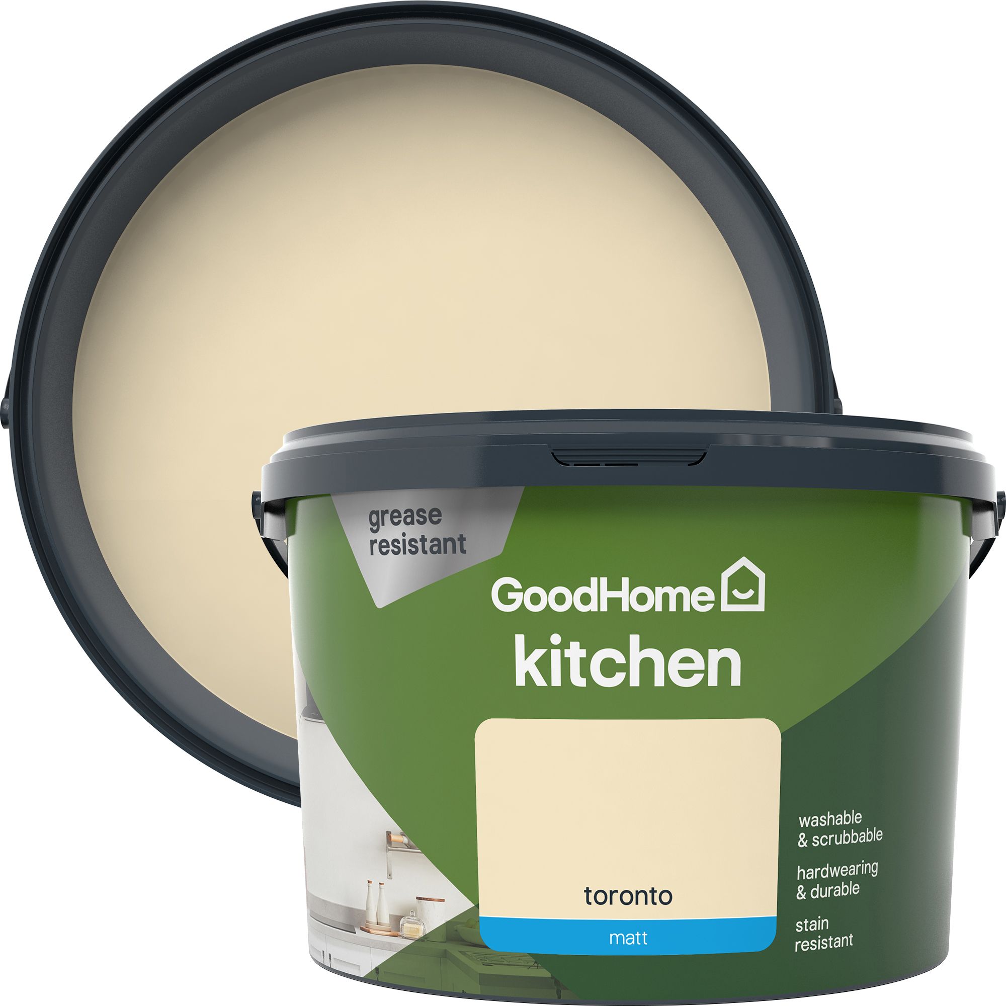 GoodHome Kitchen Toronto Matt Emulsion paint, 2.5L | DIY at B&Q