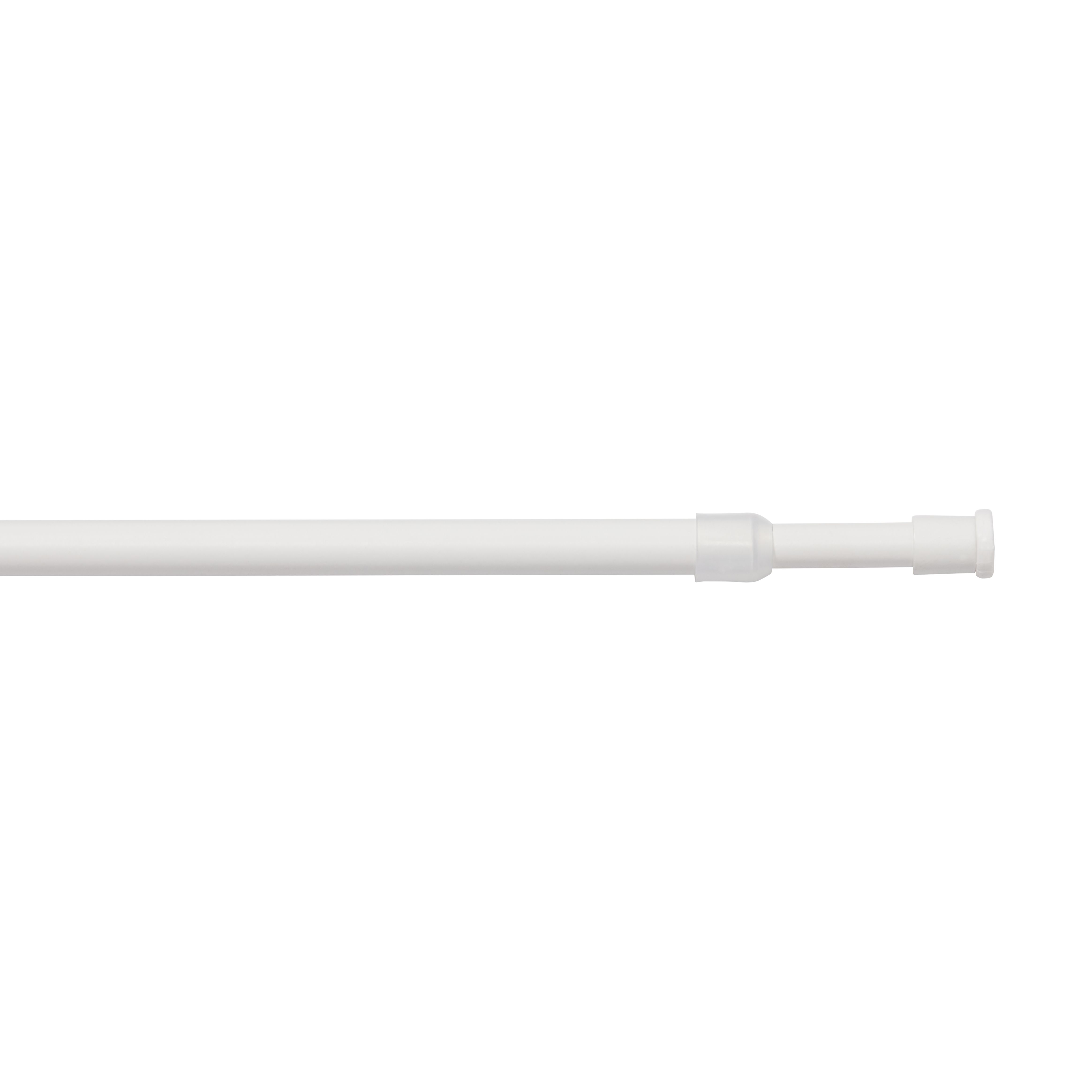 GoodHome Konera Matt White Extendable Café rod Set, (L)300mm-500mm (Dia ...