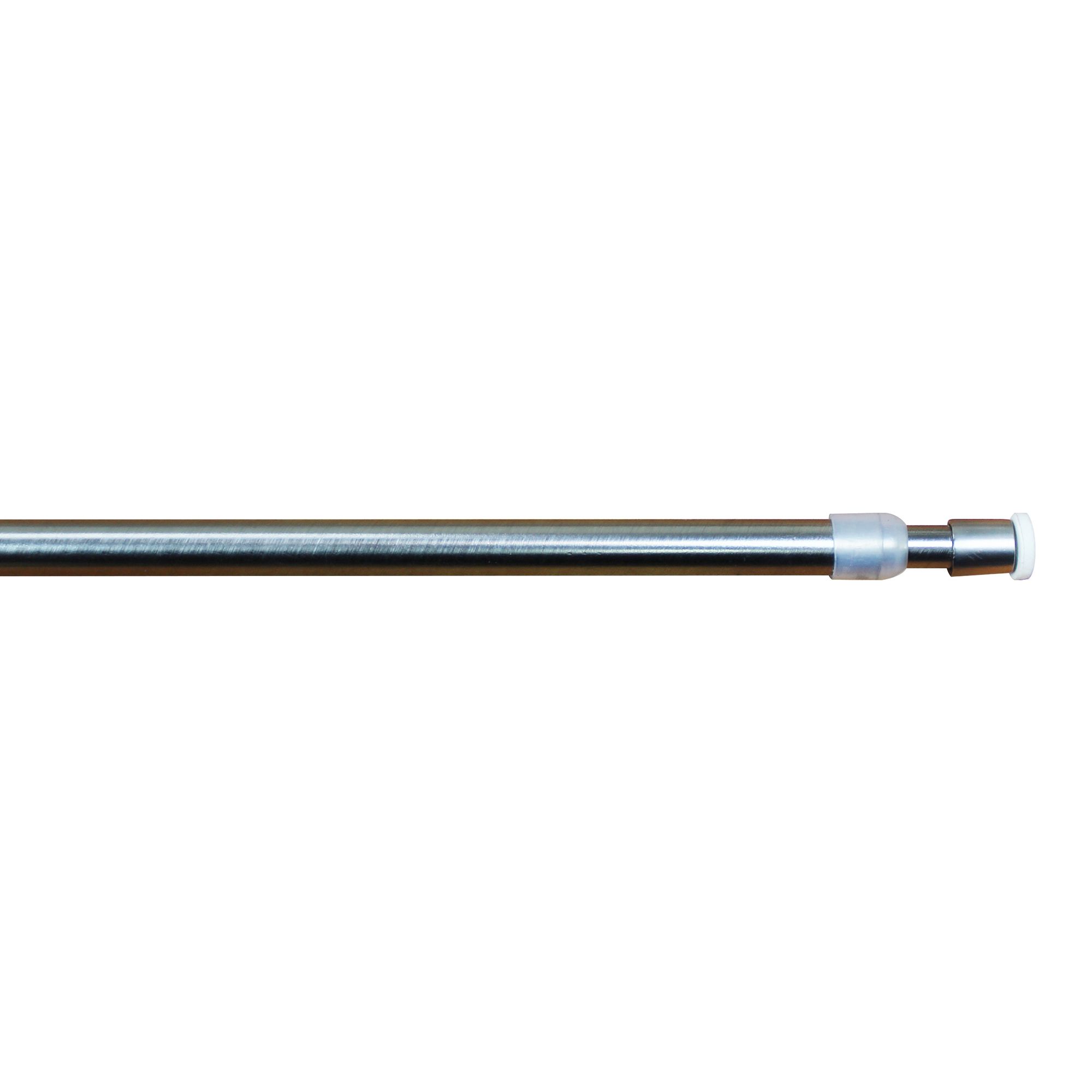 GoodHome Konera Satin Grey Nickel effect Extendable Stick Café rod Set ...