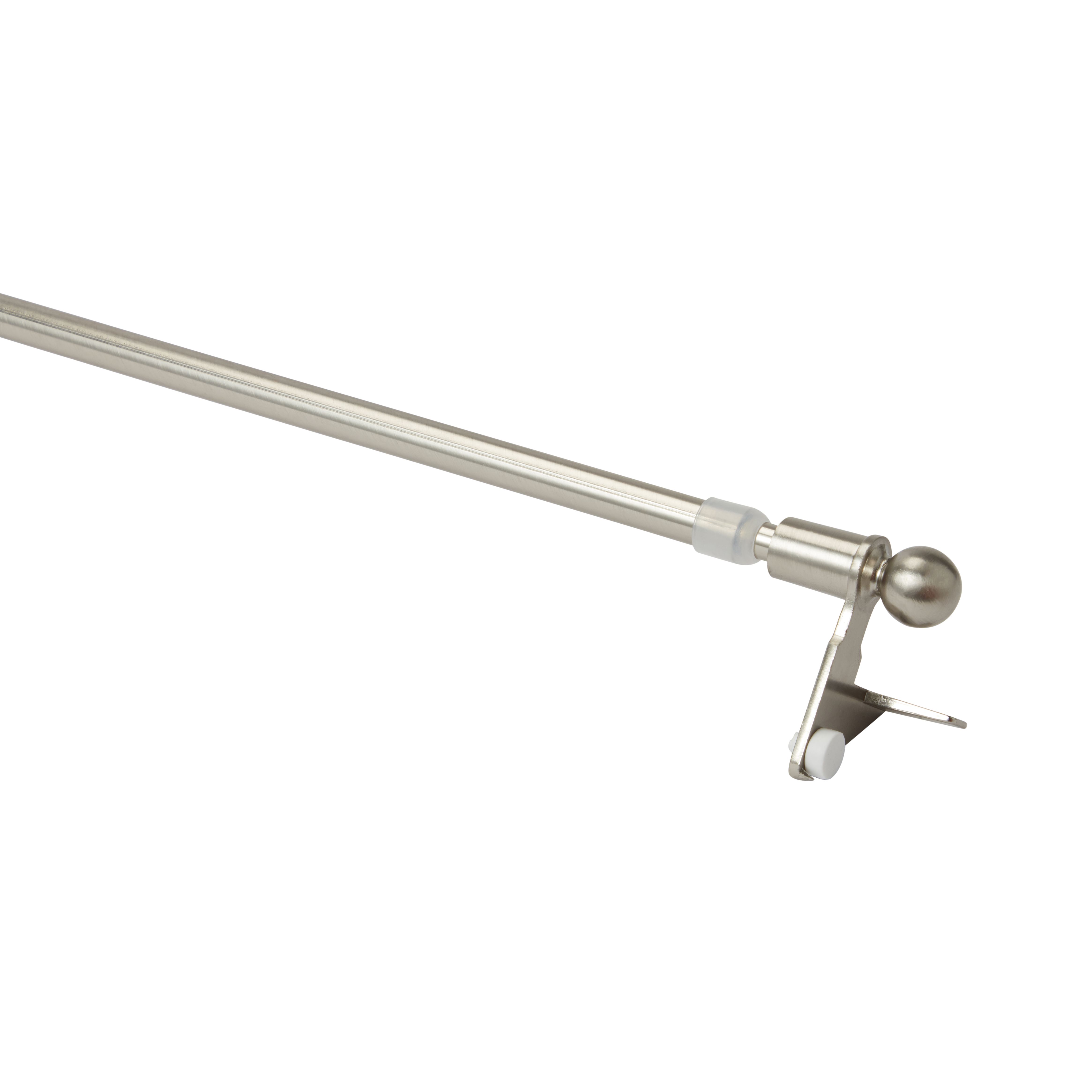 GoodHome Konera Satin Nickel effect Extendable Stick Café rod Set, (L ...