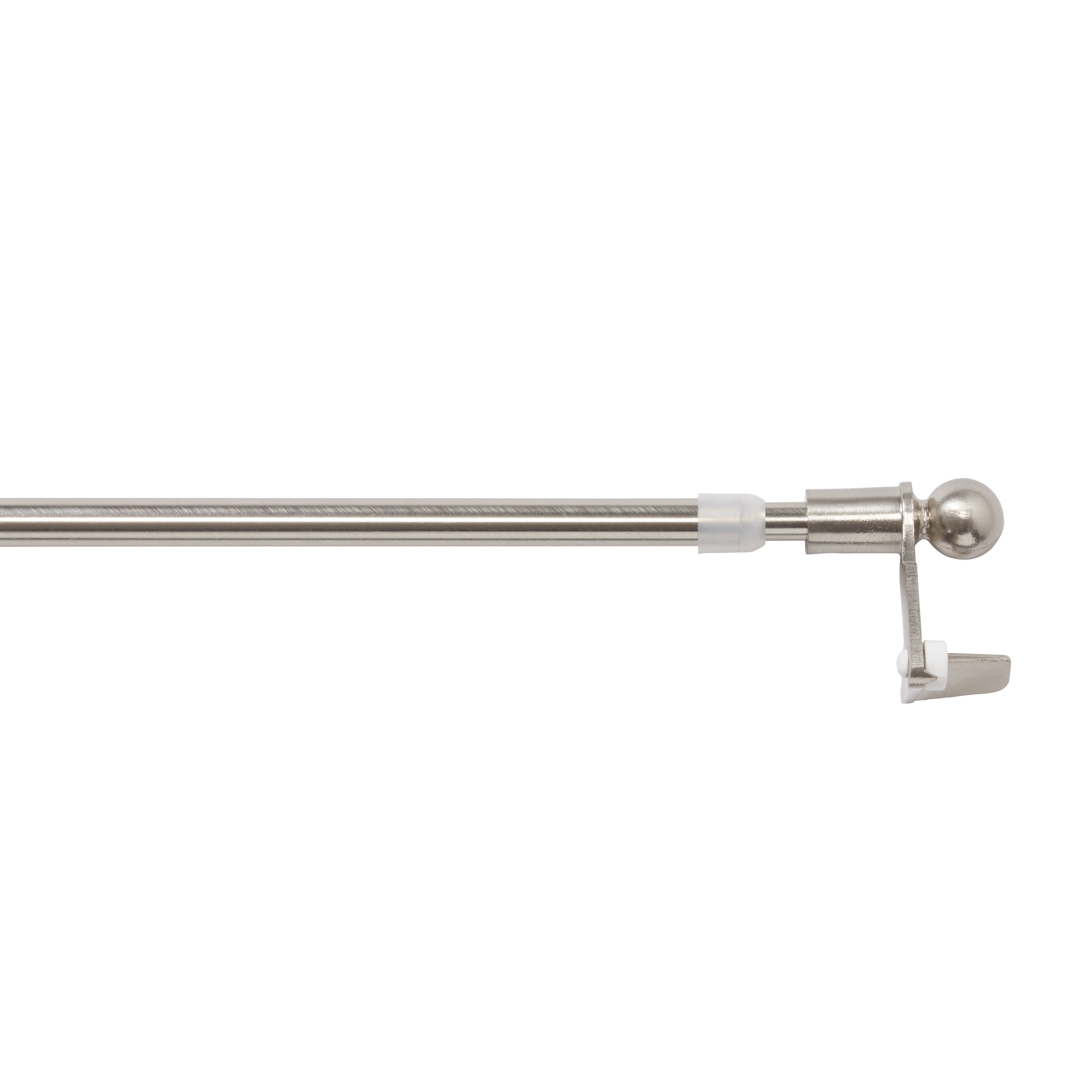 GoodHome Konera Satin Nickel effect Extendable Stick Café rod Set, (L ...