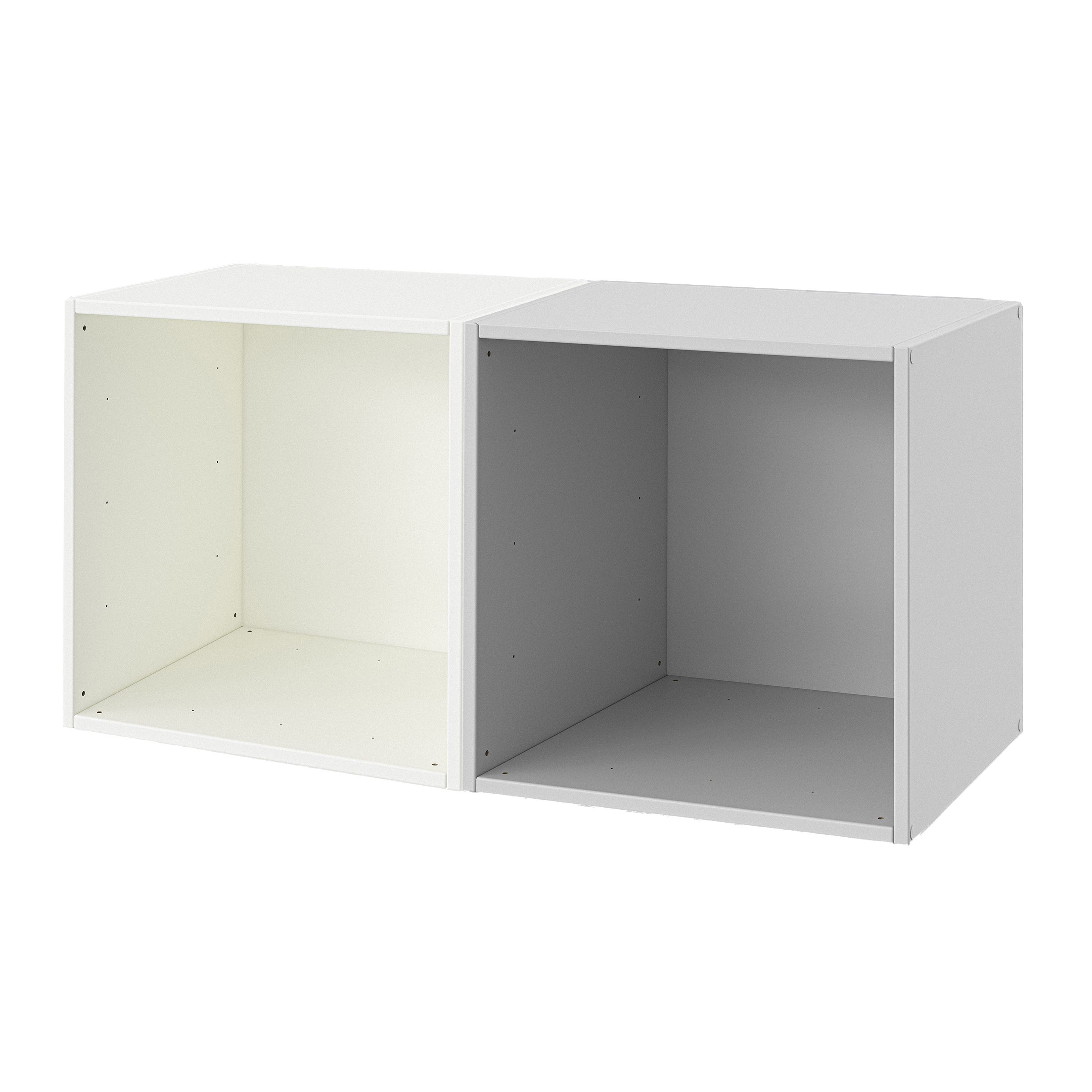 GoodHome Konnect White & grey 1X1 Cube Storage unit kit, (H) 35.4cm x ...