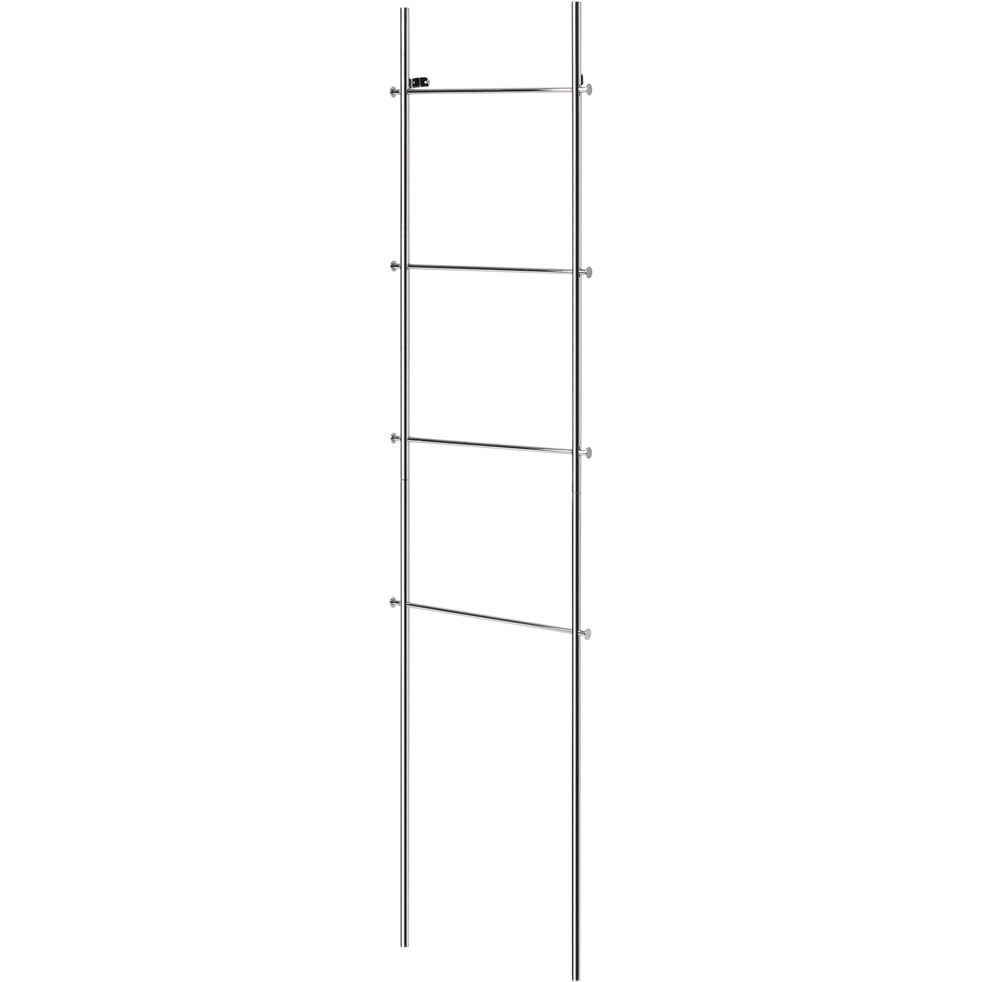 GoodHome Koros Chrome effect Steel Wall-mounted Towel ladder (W)46cm ...