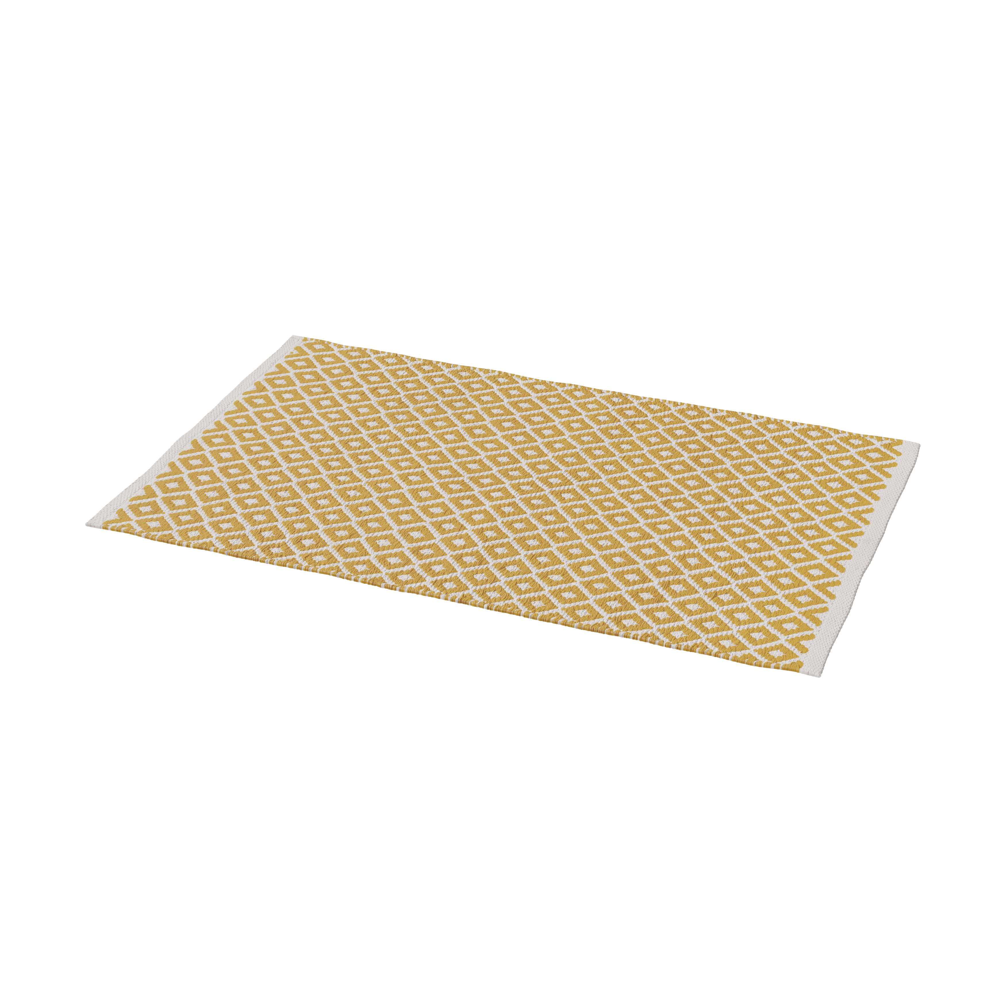 GoodHome Koros Yellow Rectangular Bath mat (L)80cm (W)50cm | DIY at B&Q