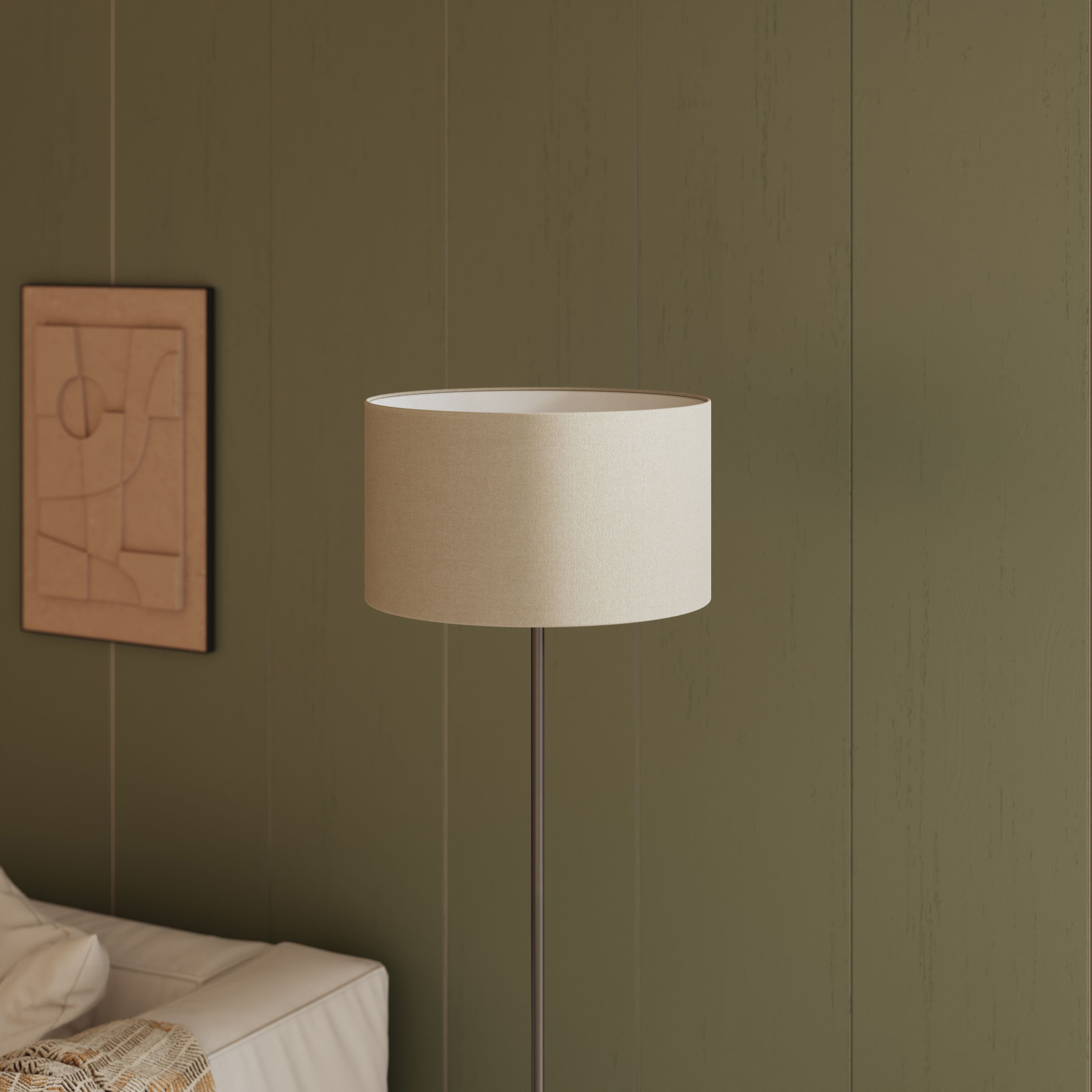 GoodHome Kpezin Natural Round Lamp shade (D)40cm