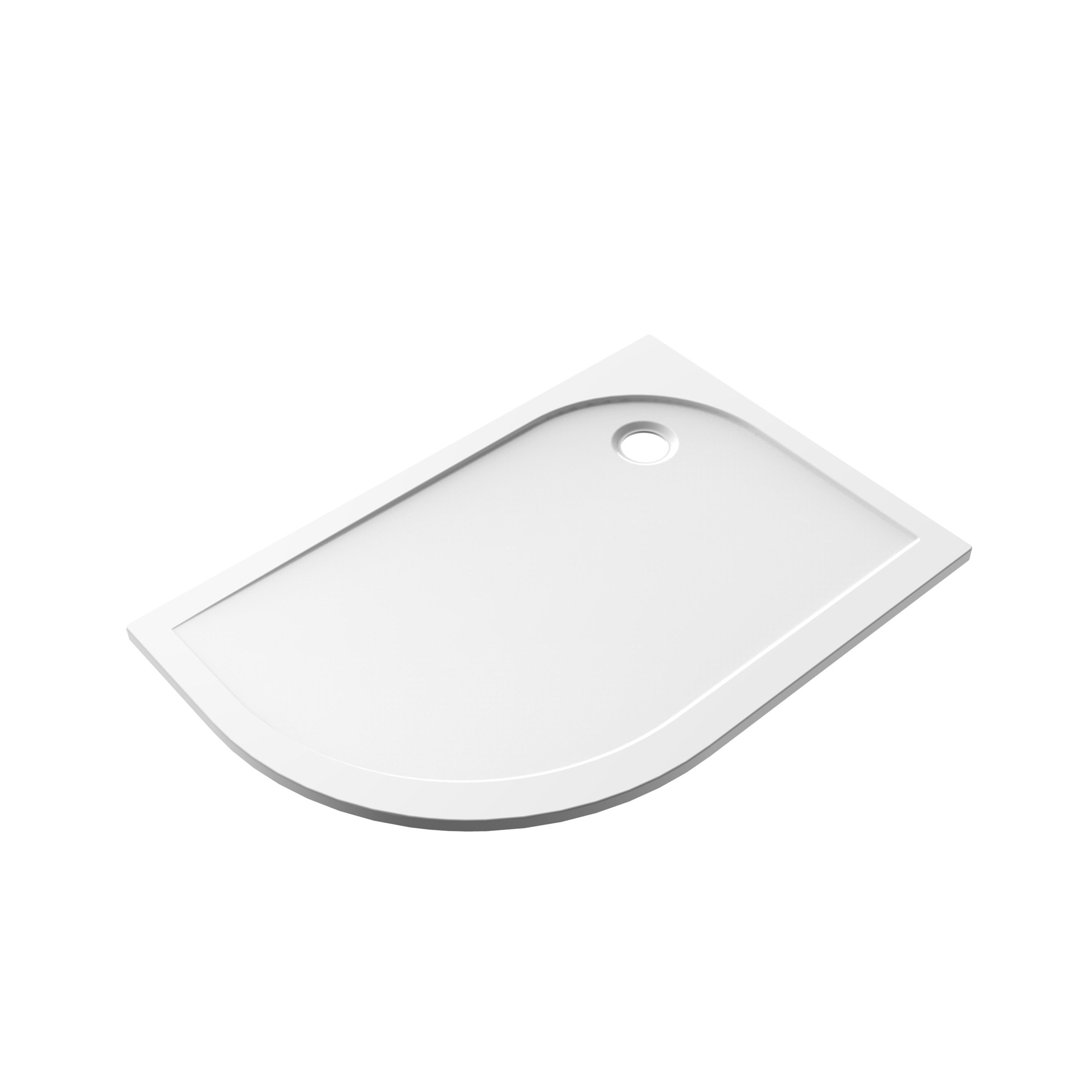 GoodHome Ledava Chrome effect Clear Right-handed Offset quadrant Shower ...