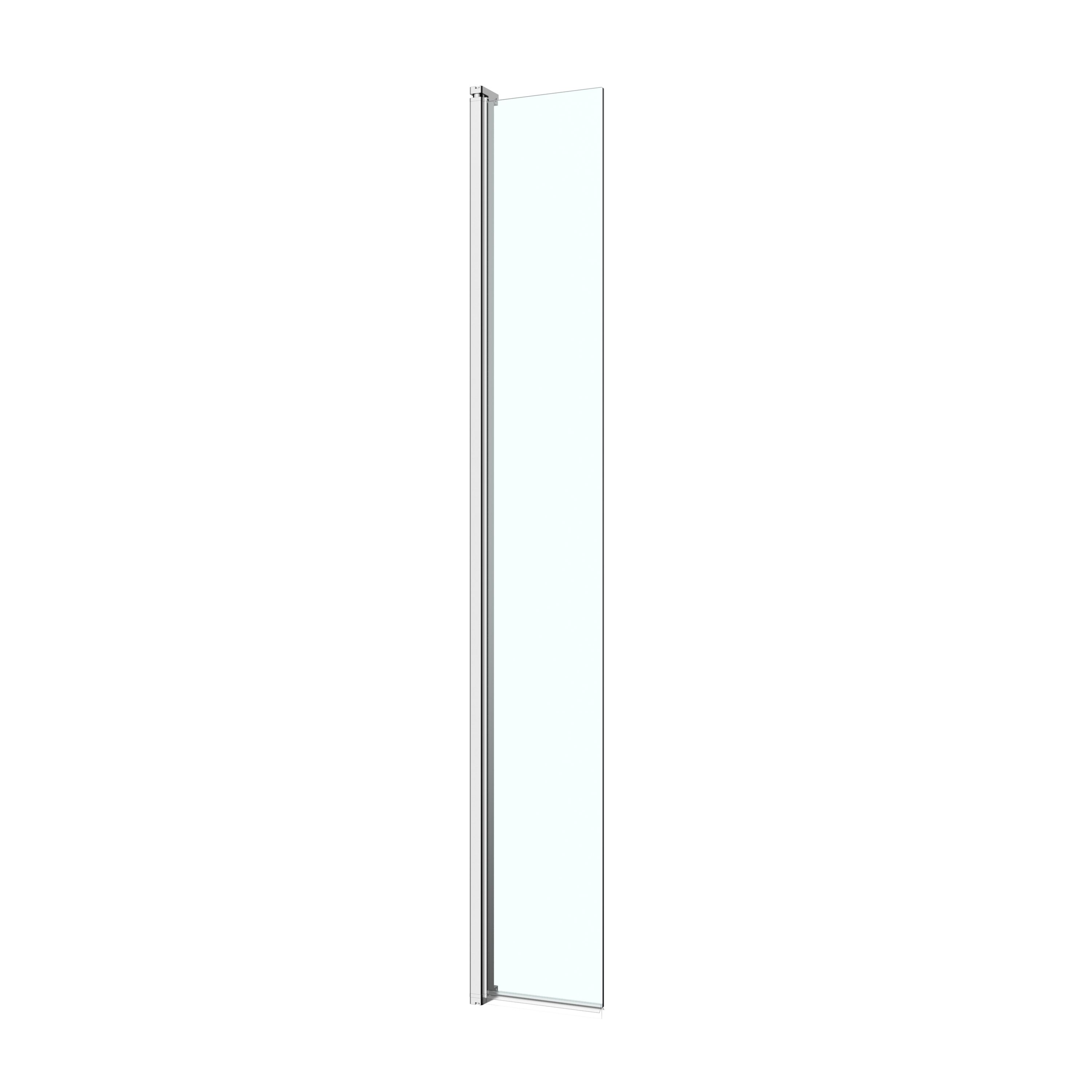 GoodHome Ledava Framed Clear Pivot Walk-in Front Return panel (H)195cm ...