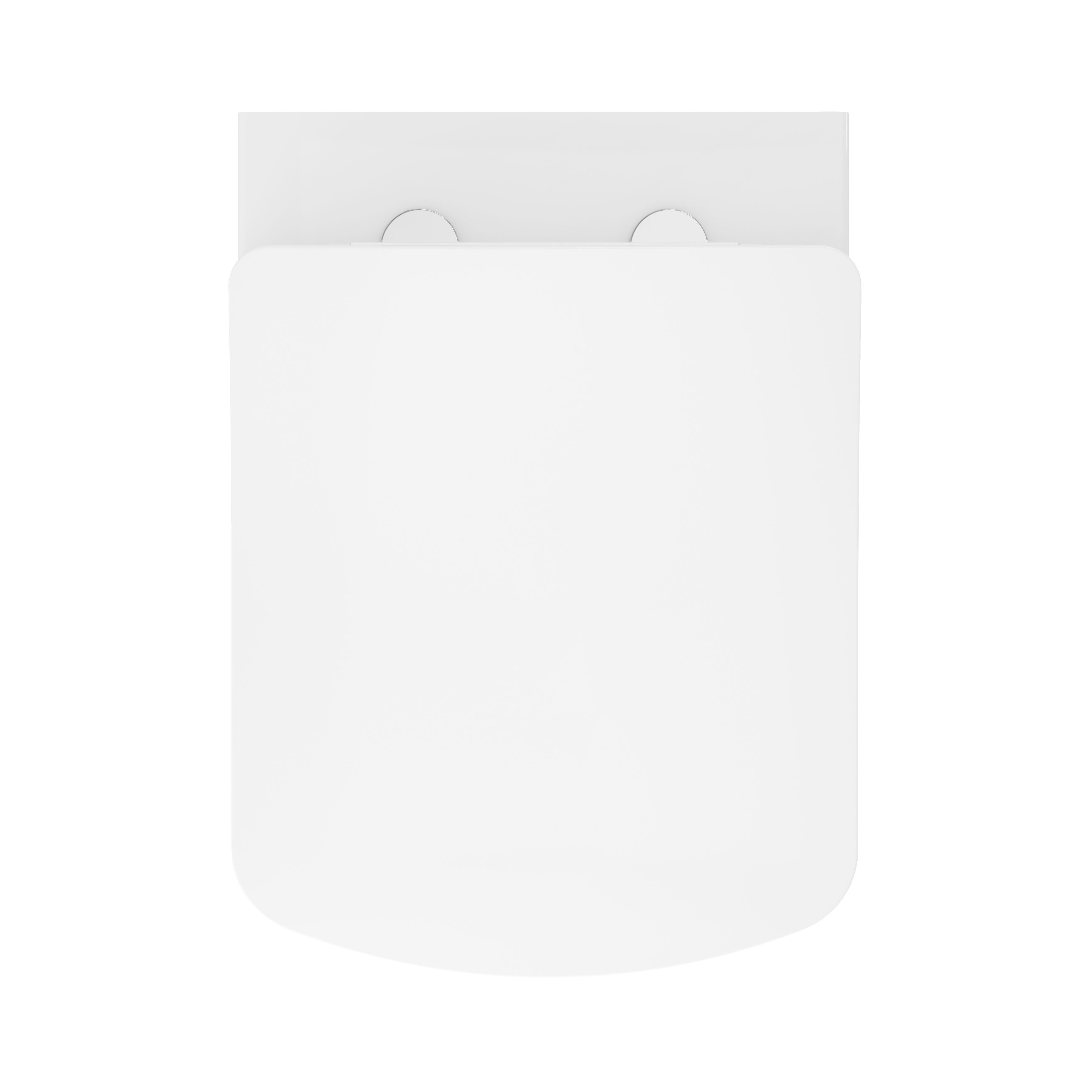 GoodHome Levanna White Rimless Wall hung Square Toilet pan with Soft ...