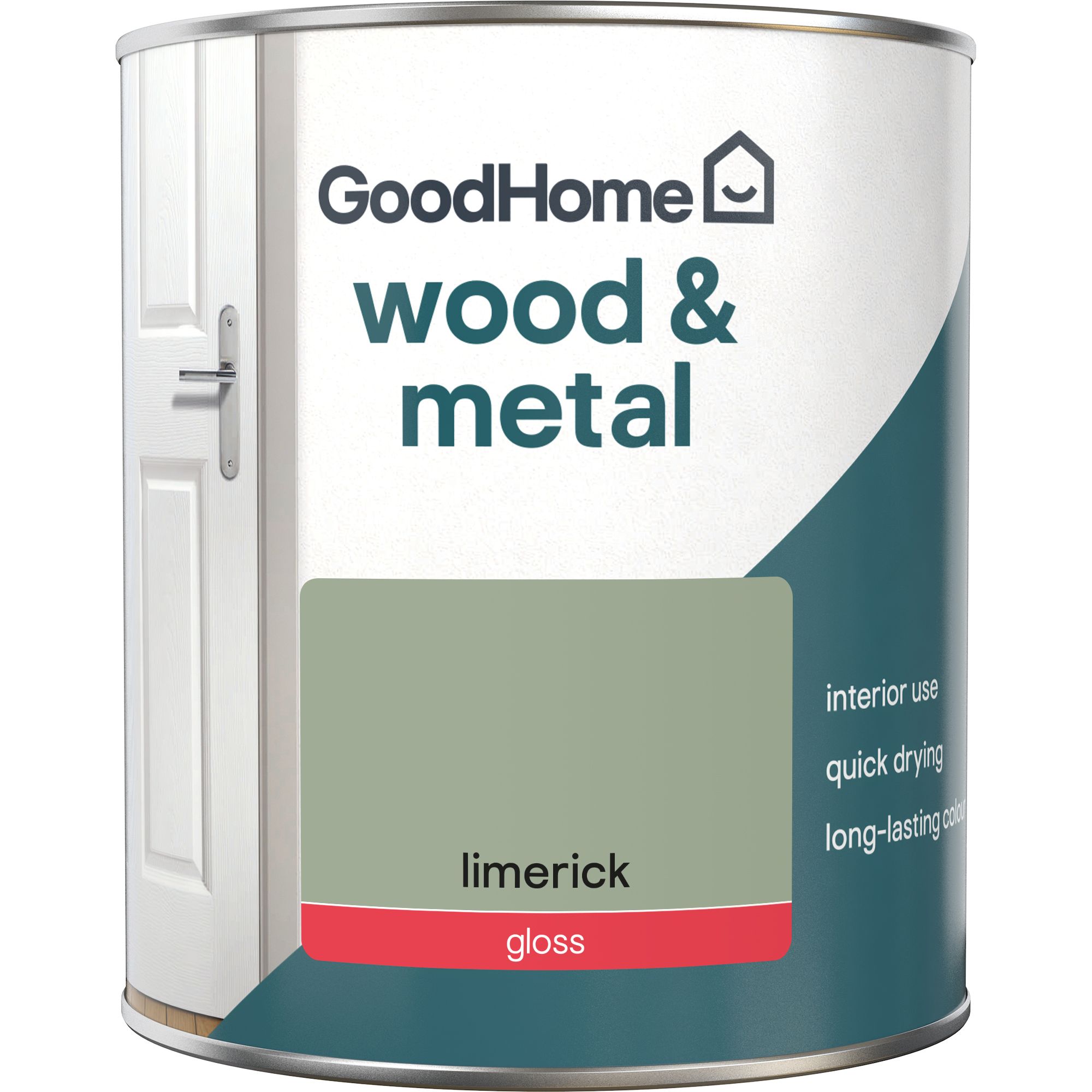 GoodHome Limerick Gloss Metal & wood paint, 750ml