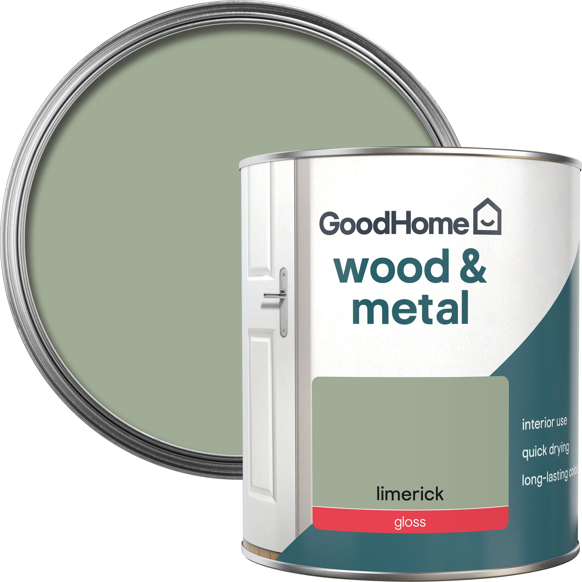 GoodHome Limerick Gloss Metal & wood paint, 750ml