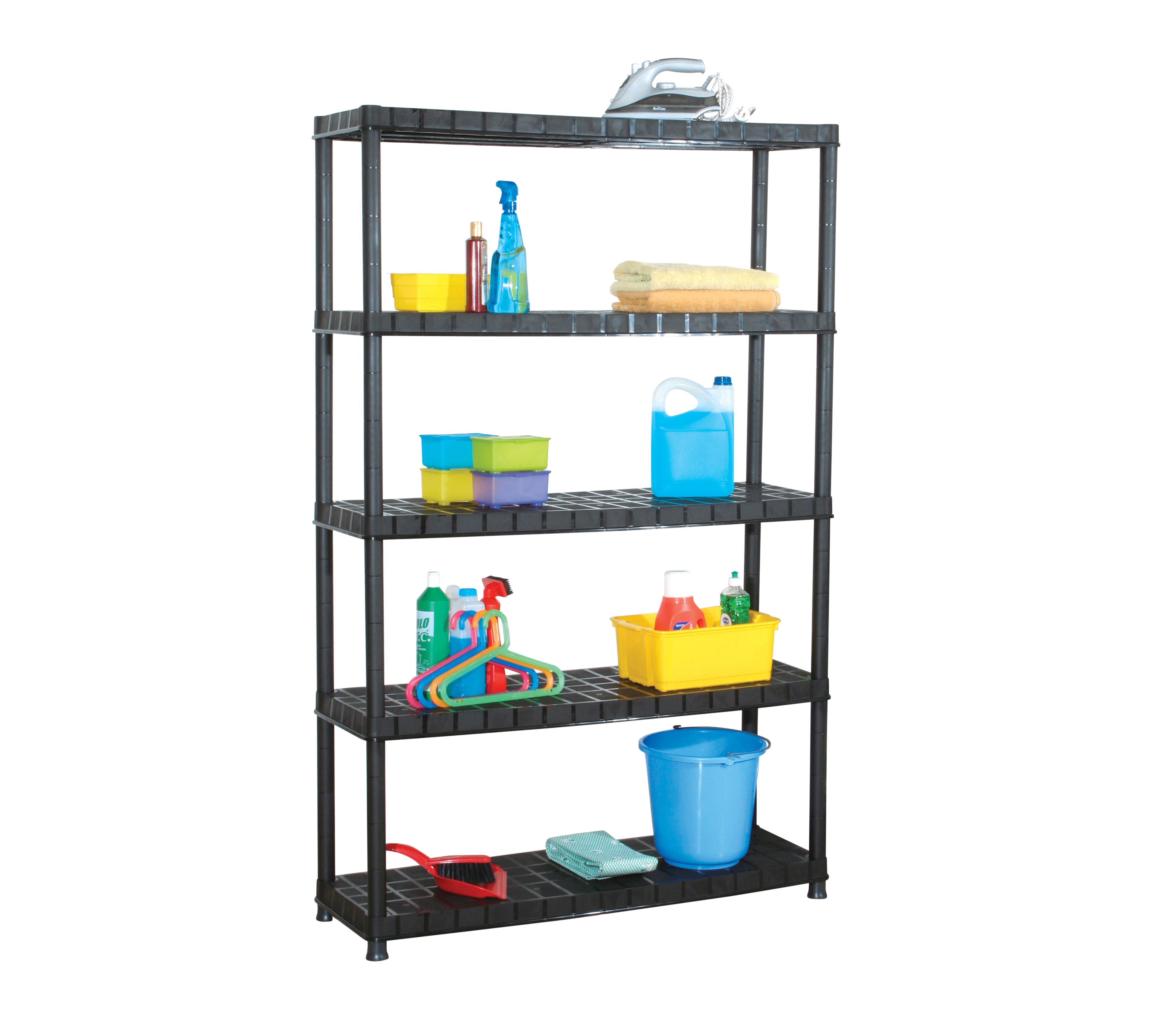 GoodHome Links 5 shelf Plastic Shelving unit (H)1850mm (W)1200mm (D)400mm