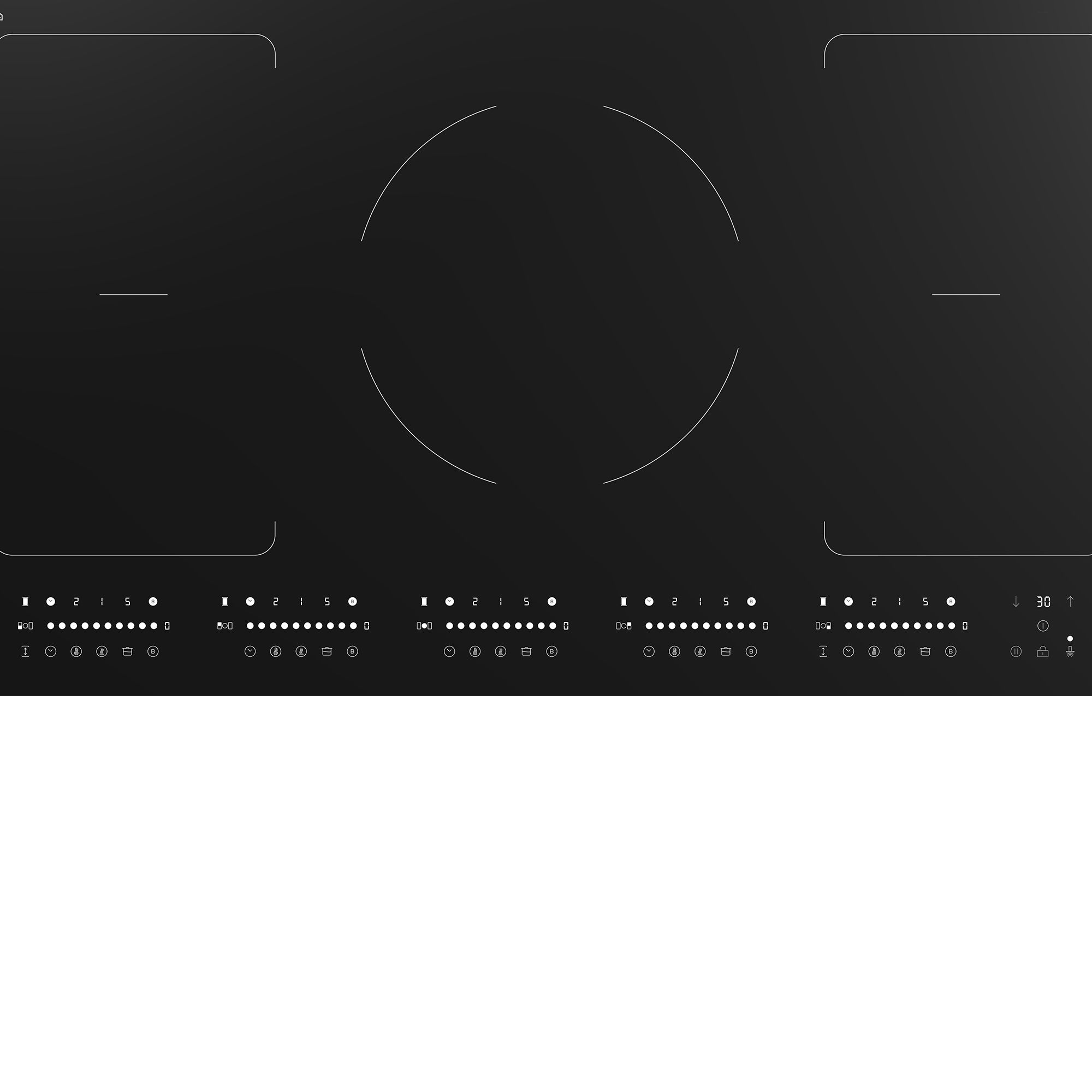 GoodHome Linksense GH5ZFXLK90 90cm Induction Hob - Black