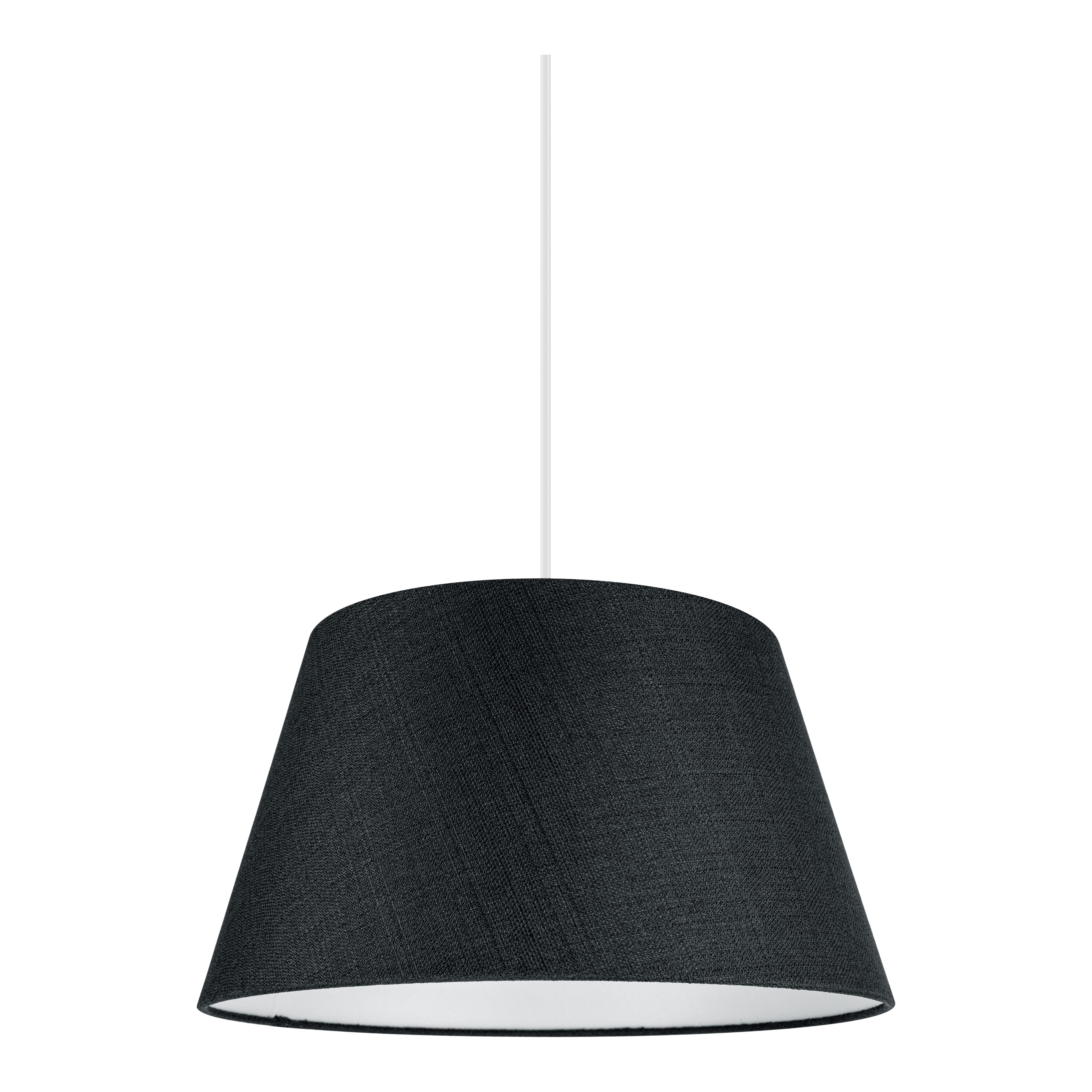 GoodHome Lokombi Charcoal Coolie Conical Lamp shade (D)35cm