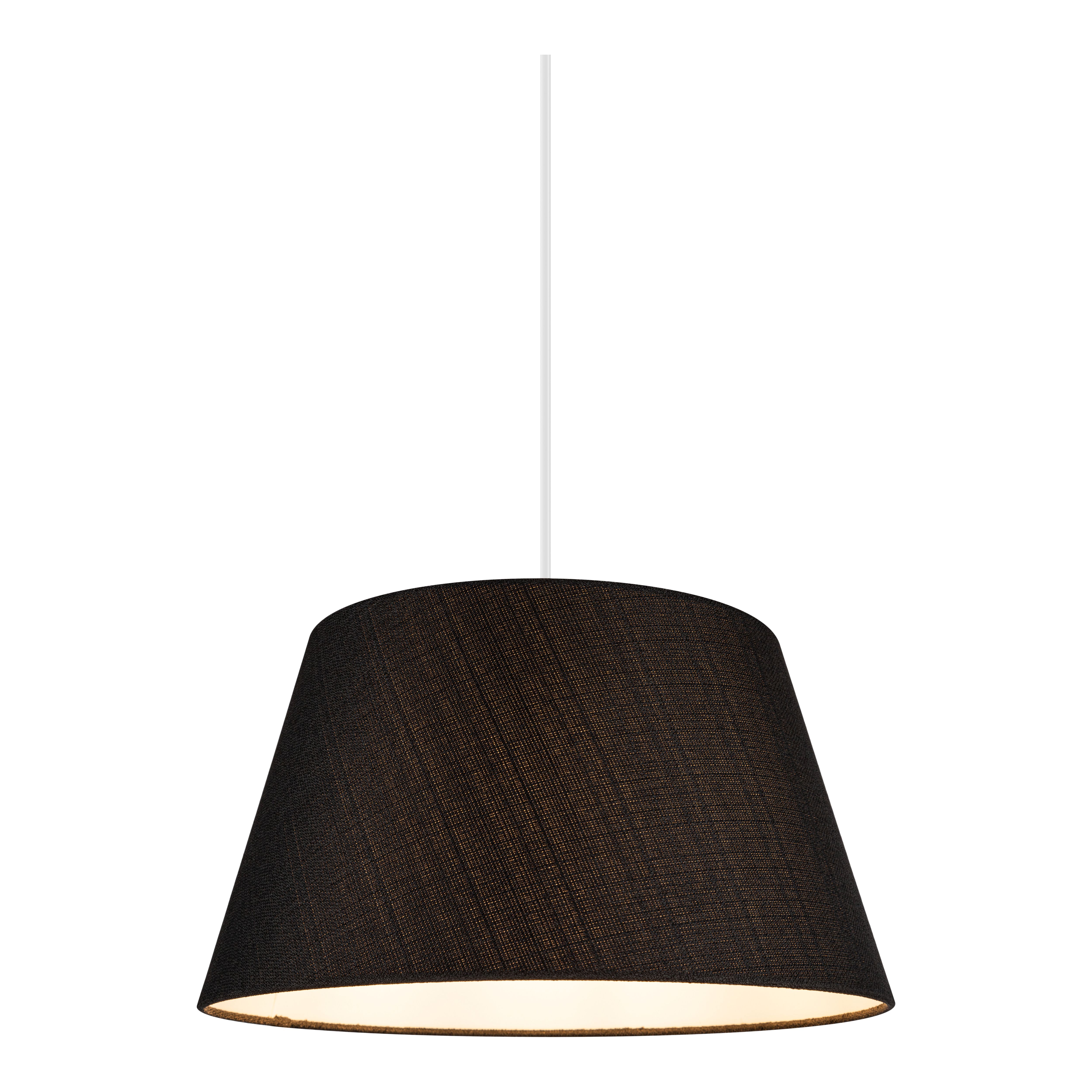 GoodHome Lokombi Charcoal Coolie Conical Lamp shade (D)35cm