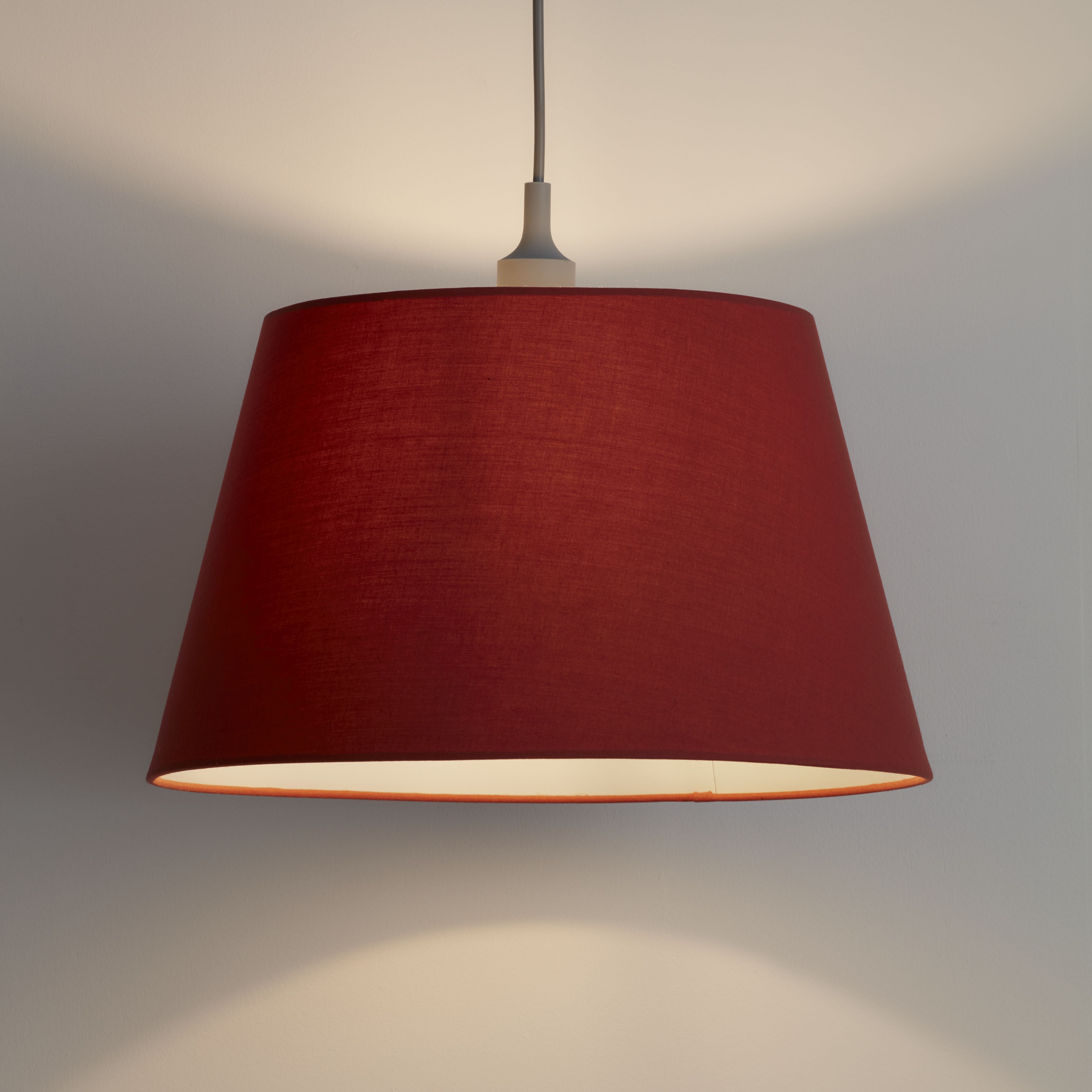 GoodHome Lokombi Dark red Fabric dyed Light shade (D)40cm | DIY at B&Q