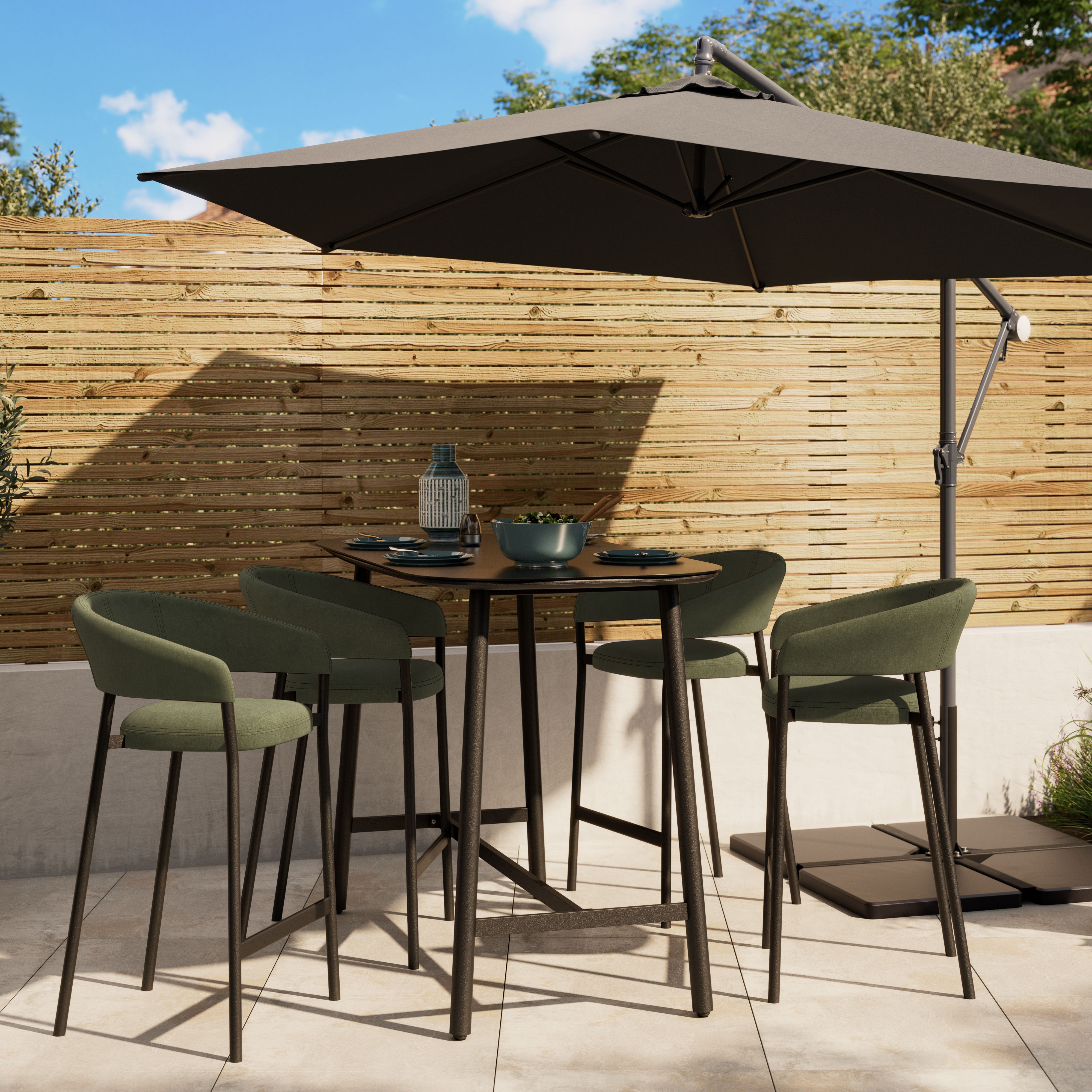 GoodHome Lucala Green Armchair