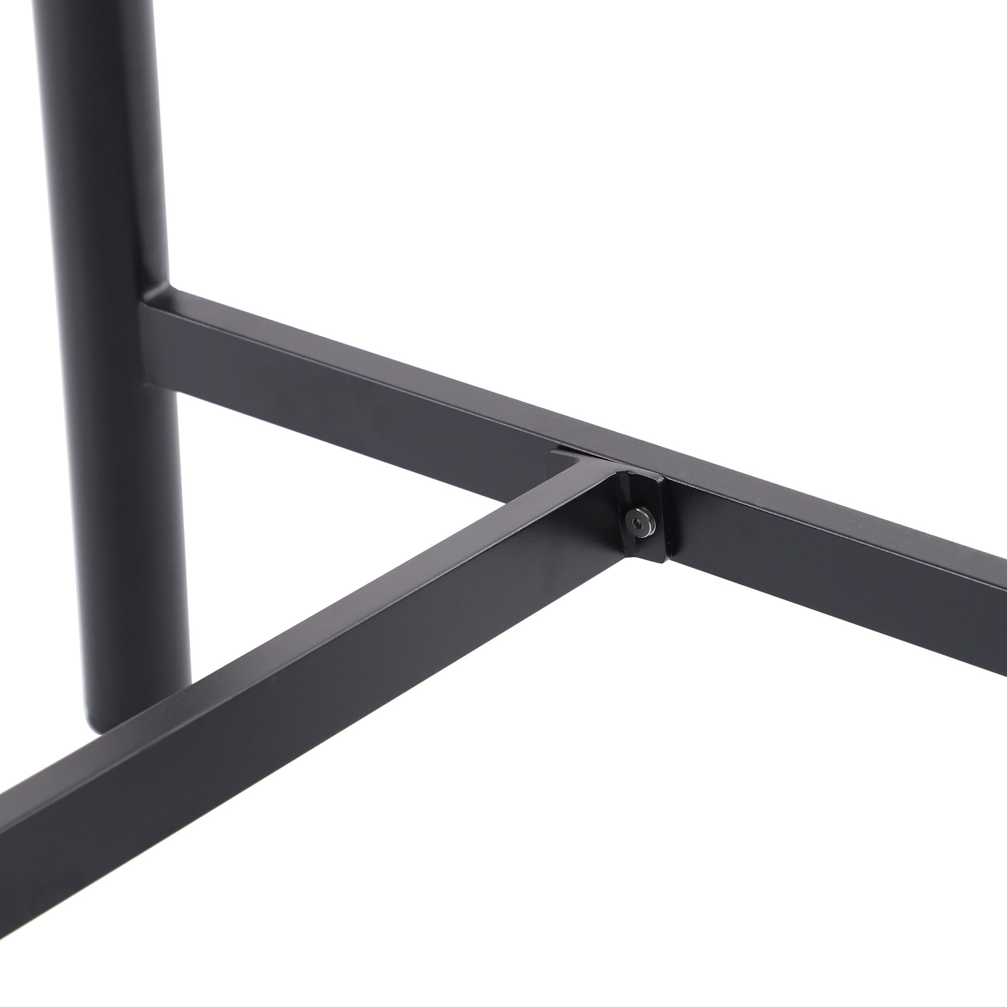 GoodHome Lucala Metal Black 4 seater Square Dining table