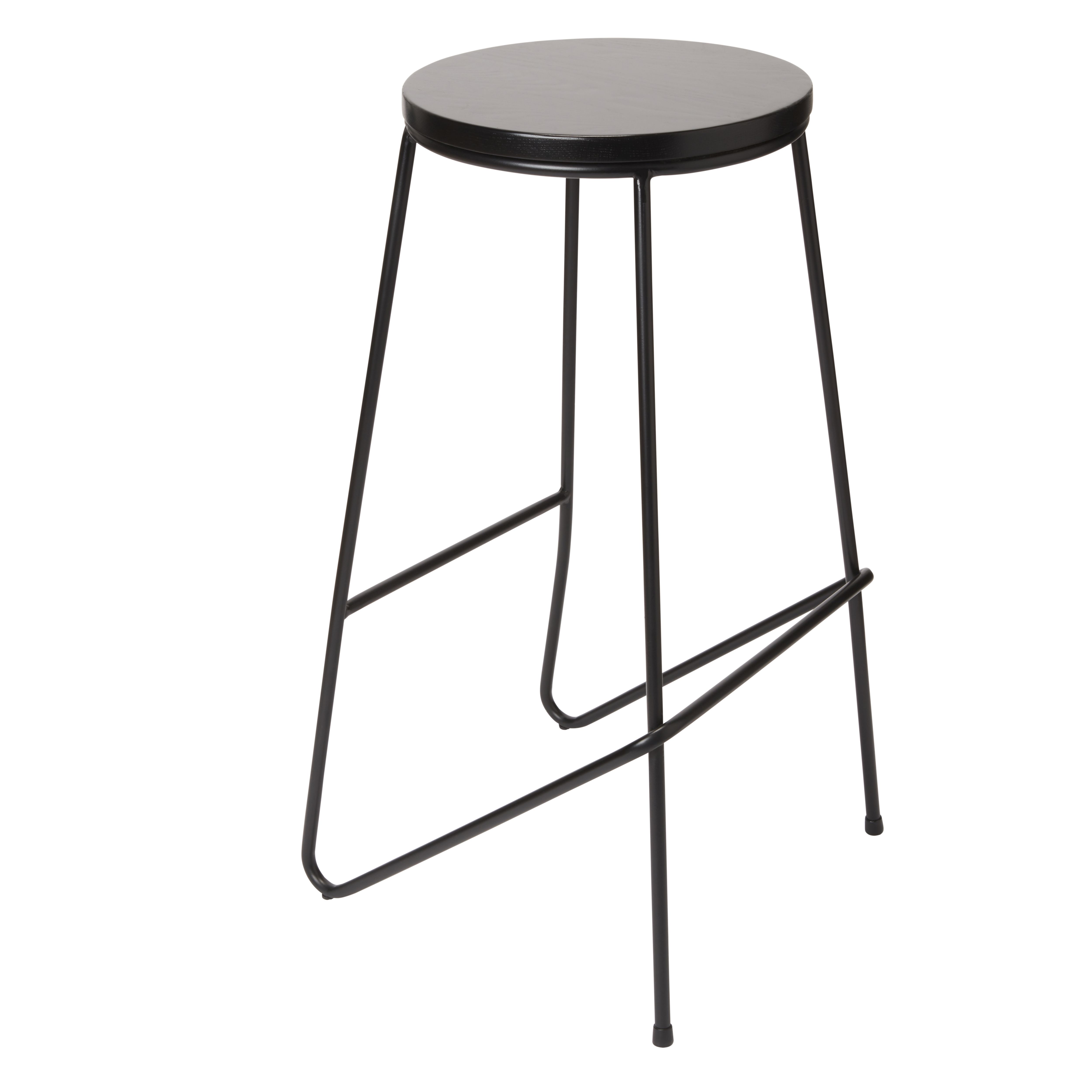 GoodHome Maloux Black Bar stool | DIY at B&Q
