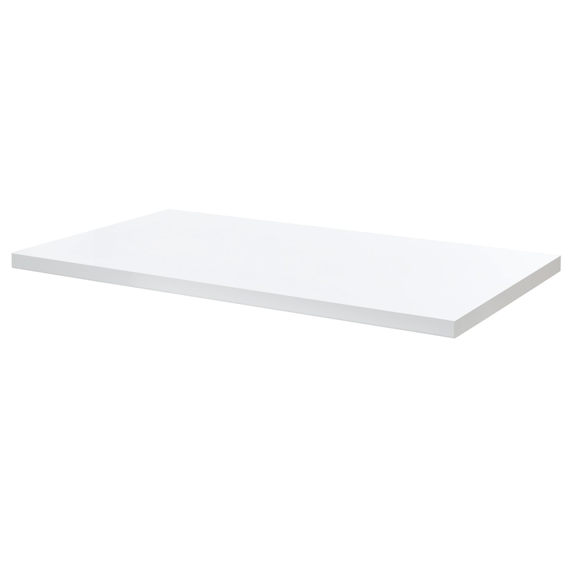 GoodHome Marloes Gloss White Chipboard Worktop (T) 2.8cm x (L) 80cm x ...