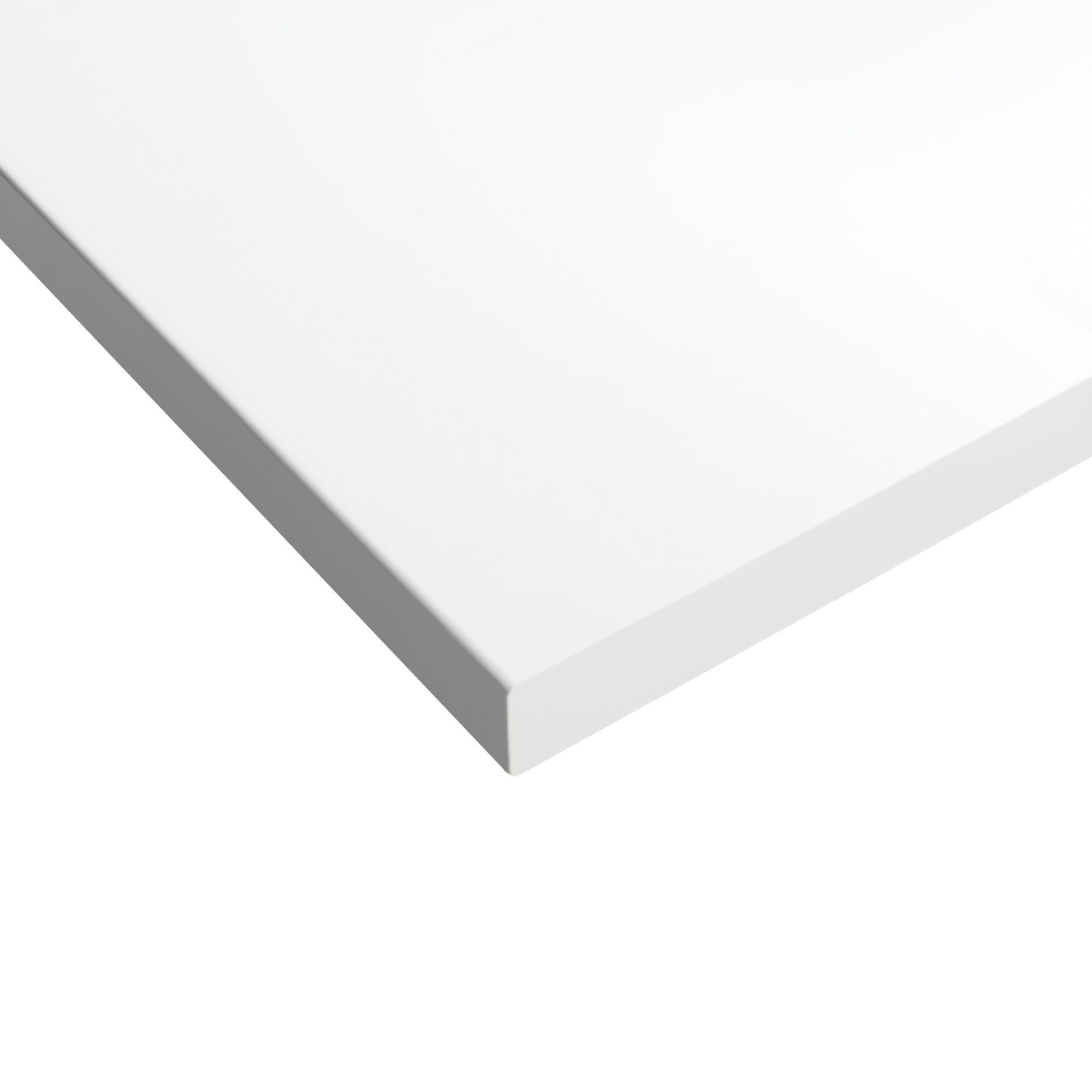 GoodHome Marloes Gloss White Chipboard Worktop (T) 2.8cm x (L) 80cm x ...
