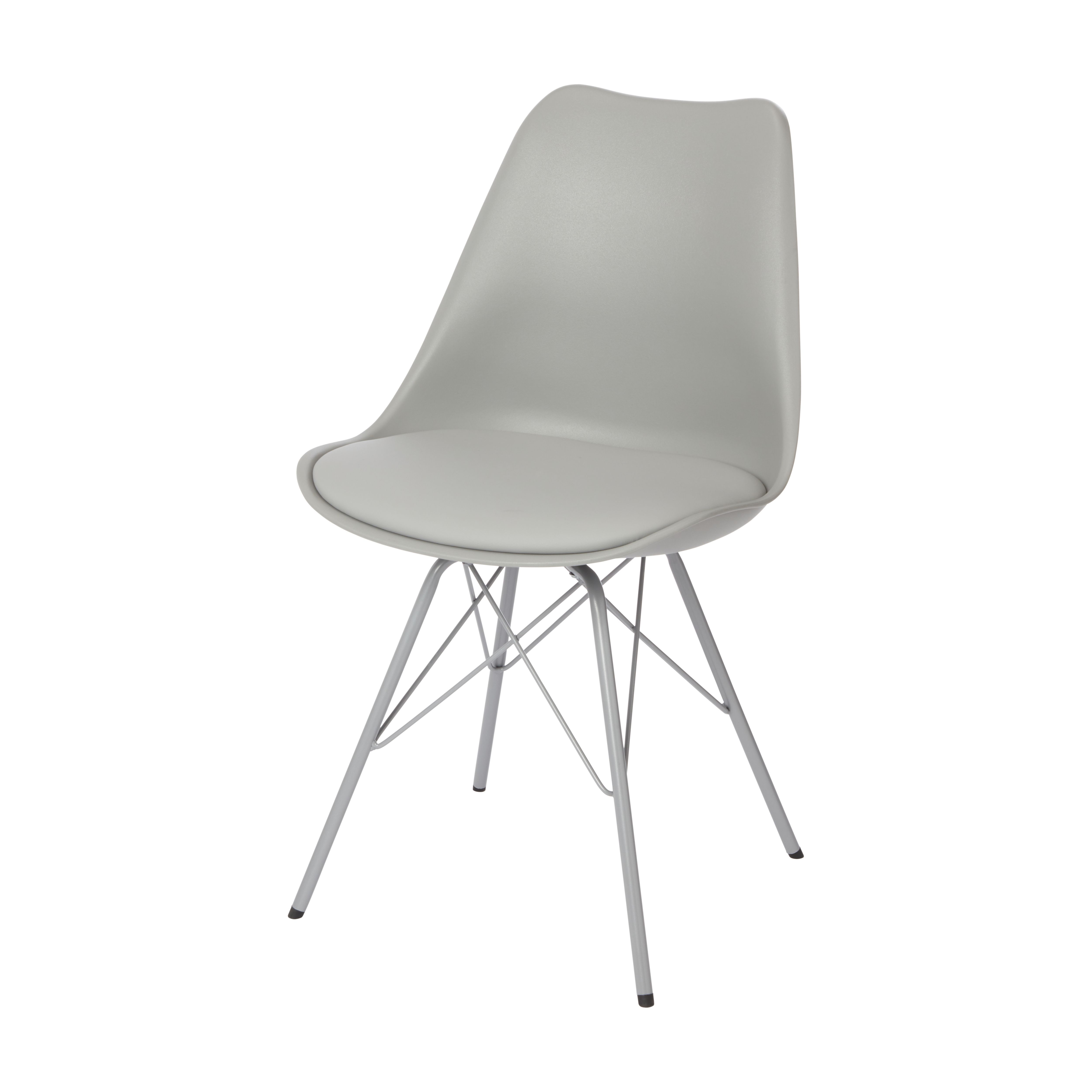 GoodHome Marula Light grey Chair (H)840mm (W)480mm (D)530mm | DIY at B&Q