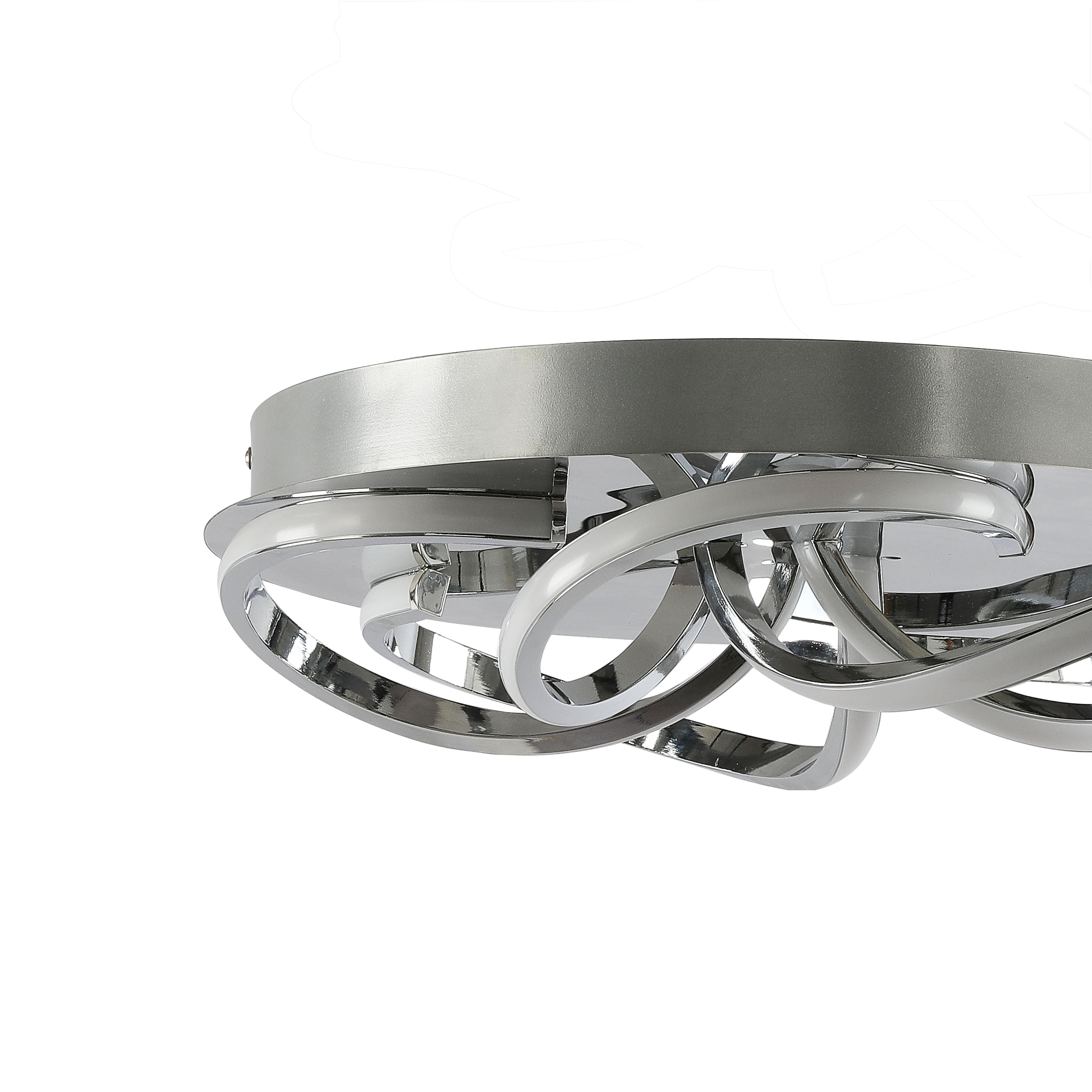 GoodHome Metal & plastic Chrome LED Ceiling light