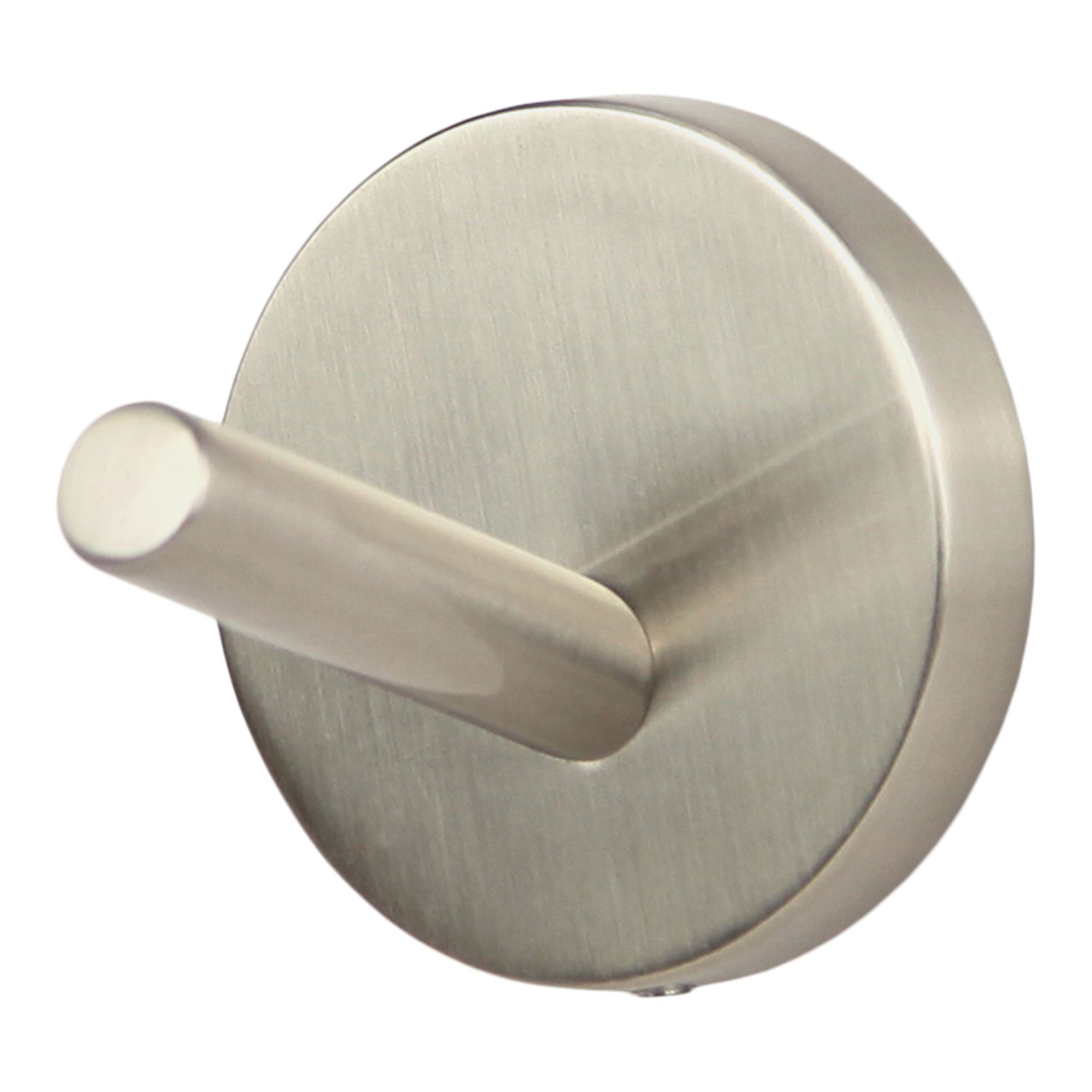 GoodHome Minimalist Nickel effect Zinc alloy Wall-mounted Round Single ...