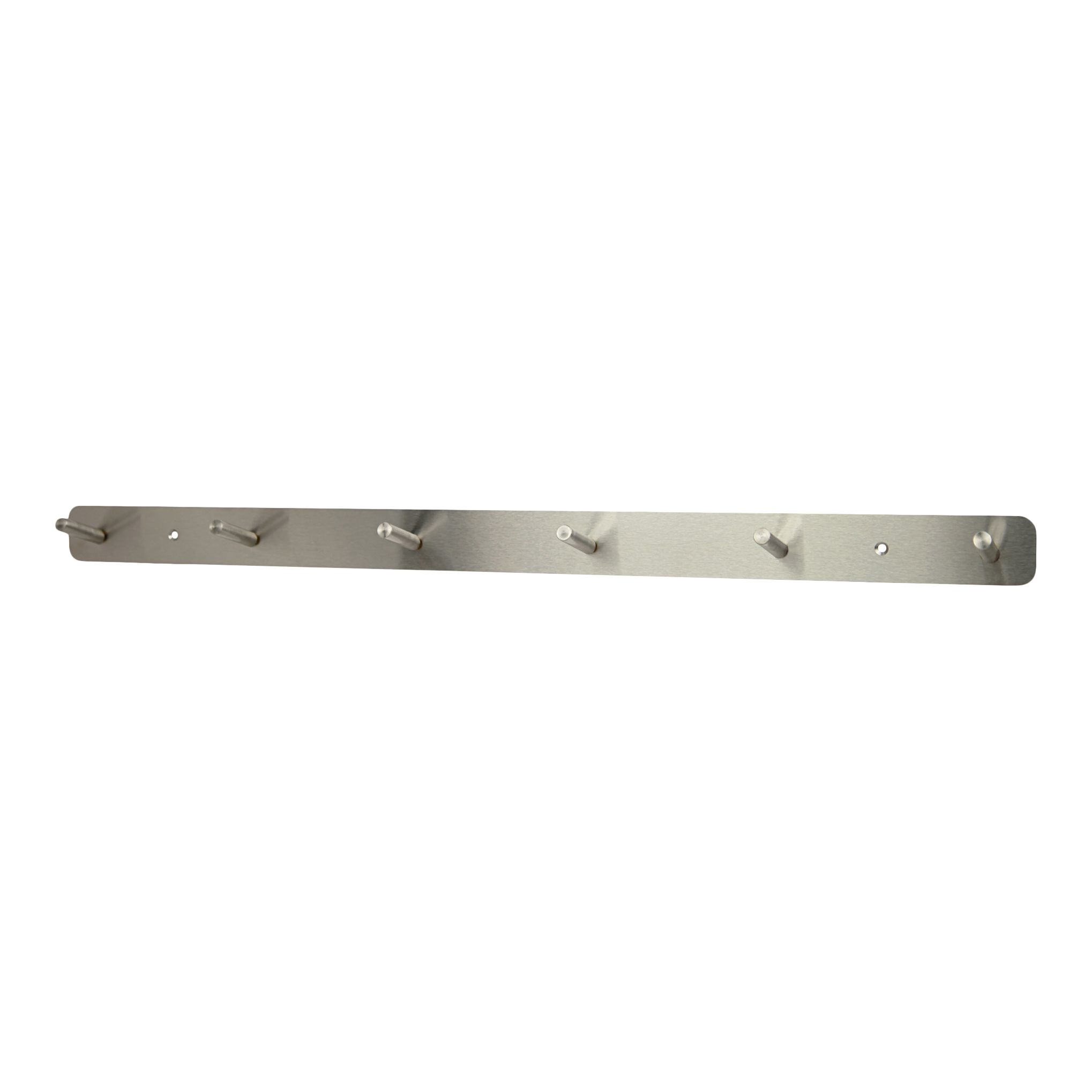 GoodHome Minimalist Satin Grey Nickel effect Stainless steel 6 Hook ...