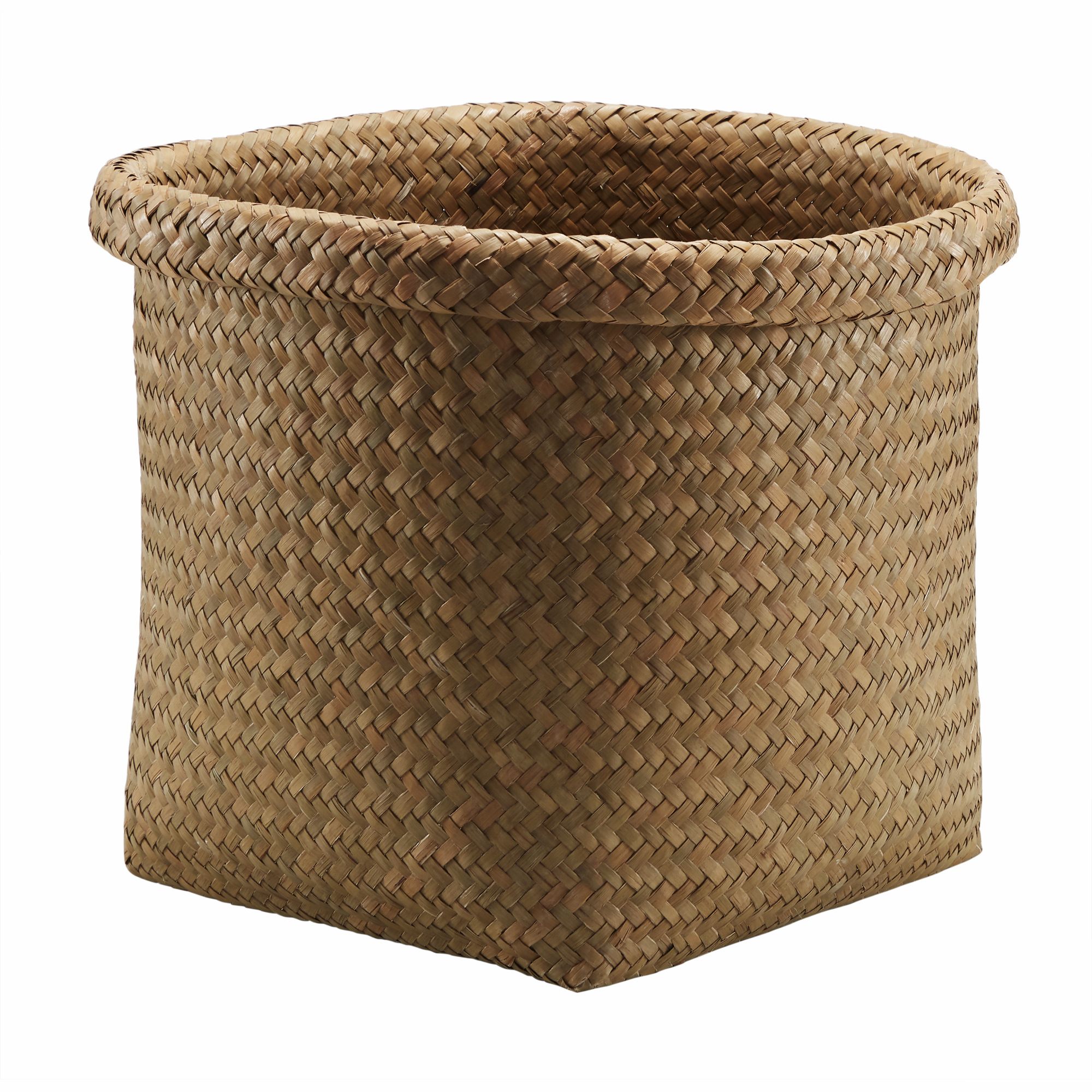 GoodHome Mixxit Curved Natural Seagrass Storage basket (H)30cm (W)30cm ...