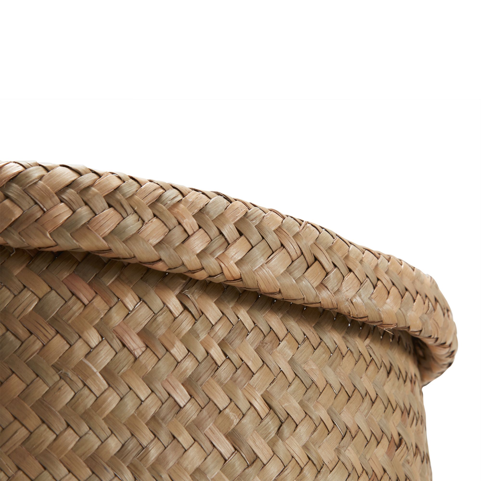 GoodHome Mixxit Curved Natural Seagrass Storage basket (H)30cm (W)30cm ...