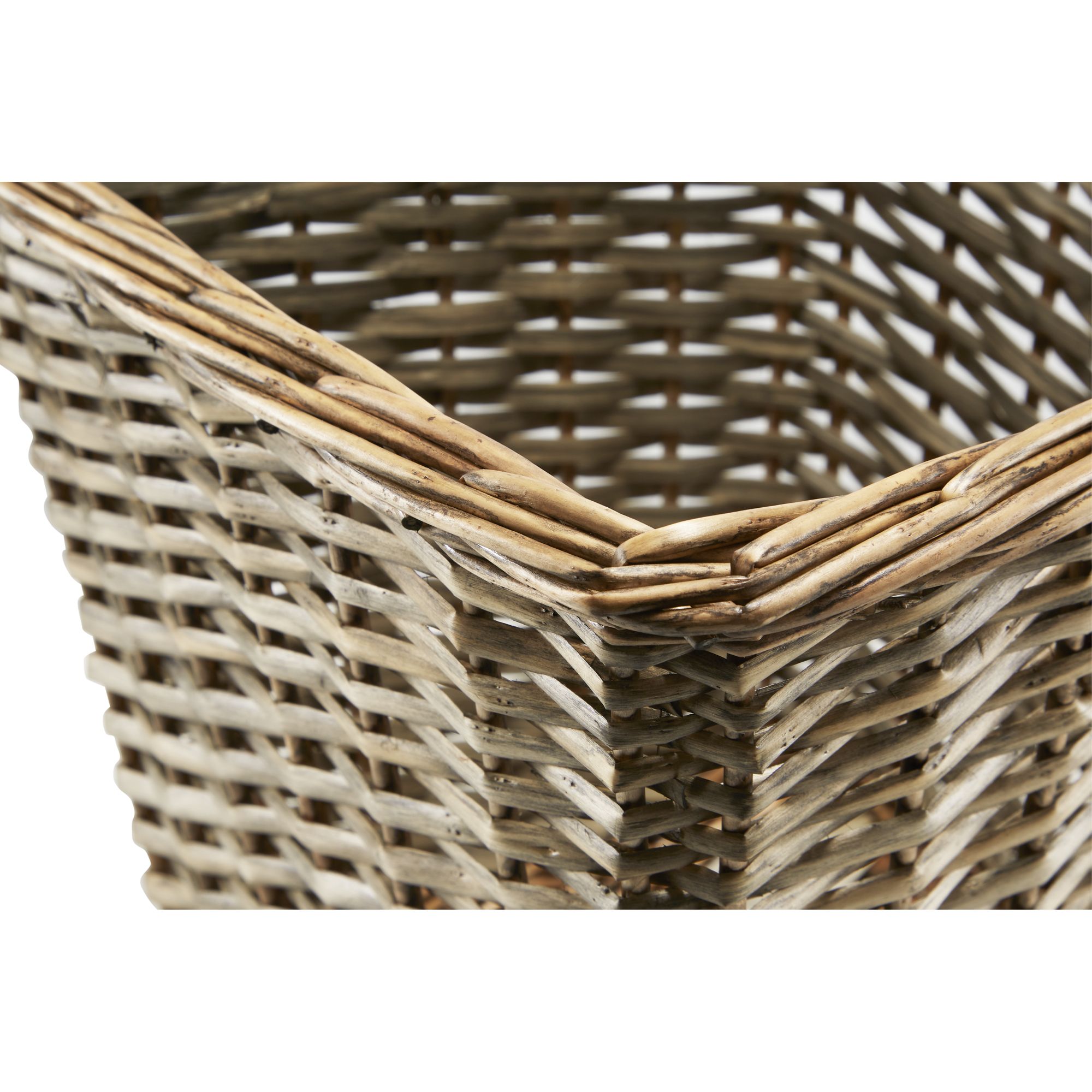 GoodHome Mixxit Natural Willow Storage basket (H)30cm (W)30cm (D)30cm