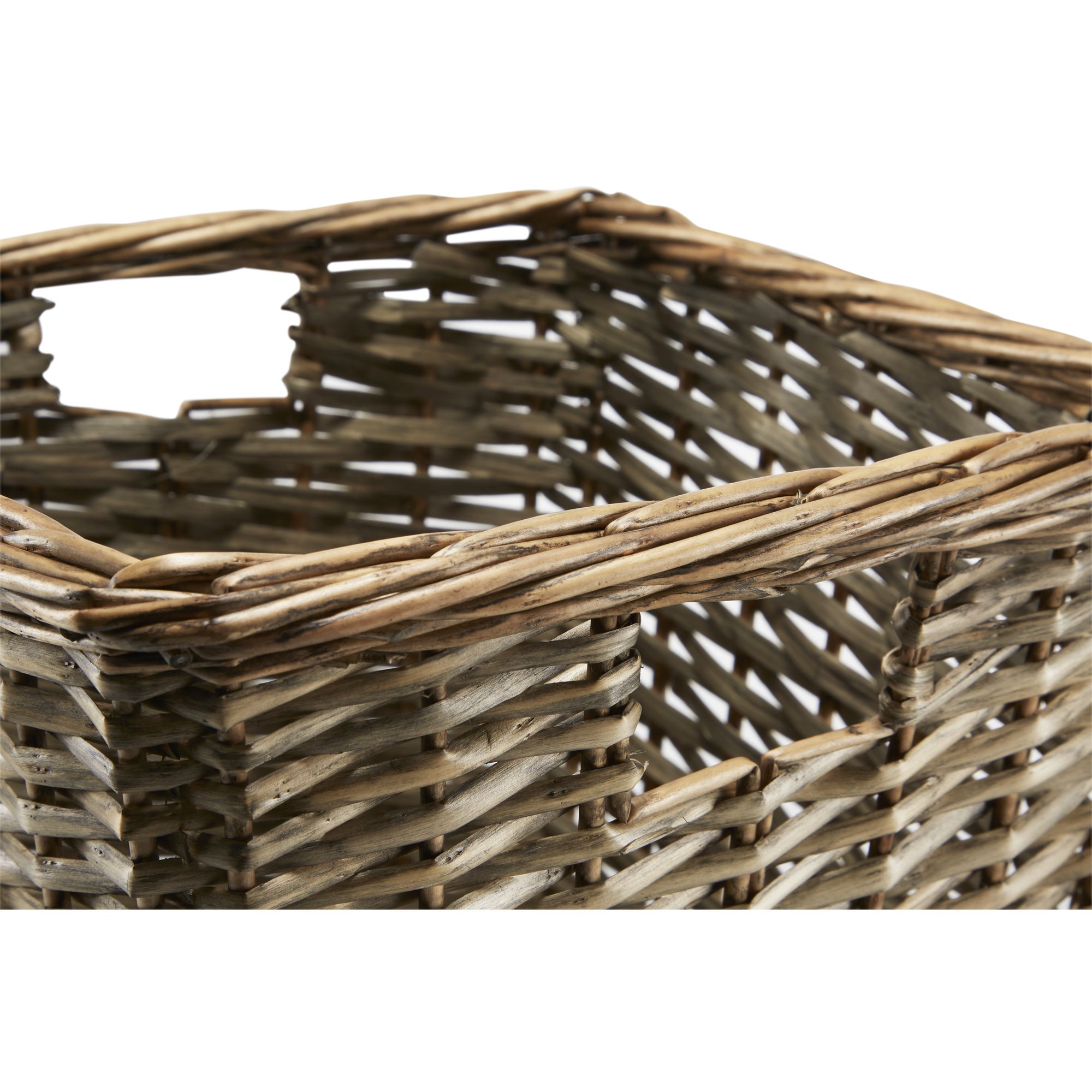 GoodHome Mixxit Natural Willow Storage basket (H)30cm (W)30cm (D)30cm