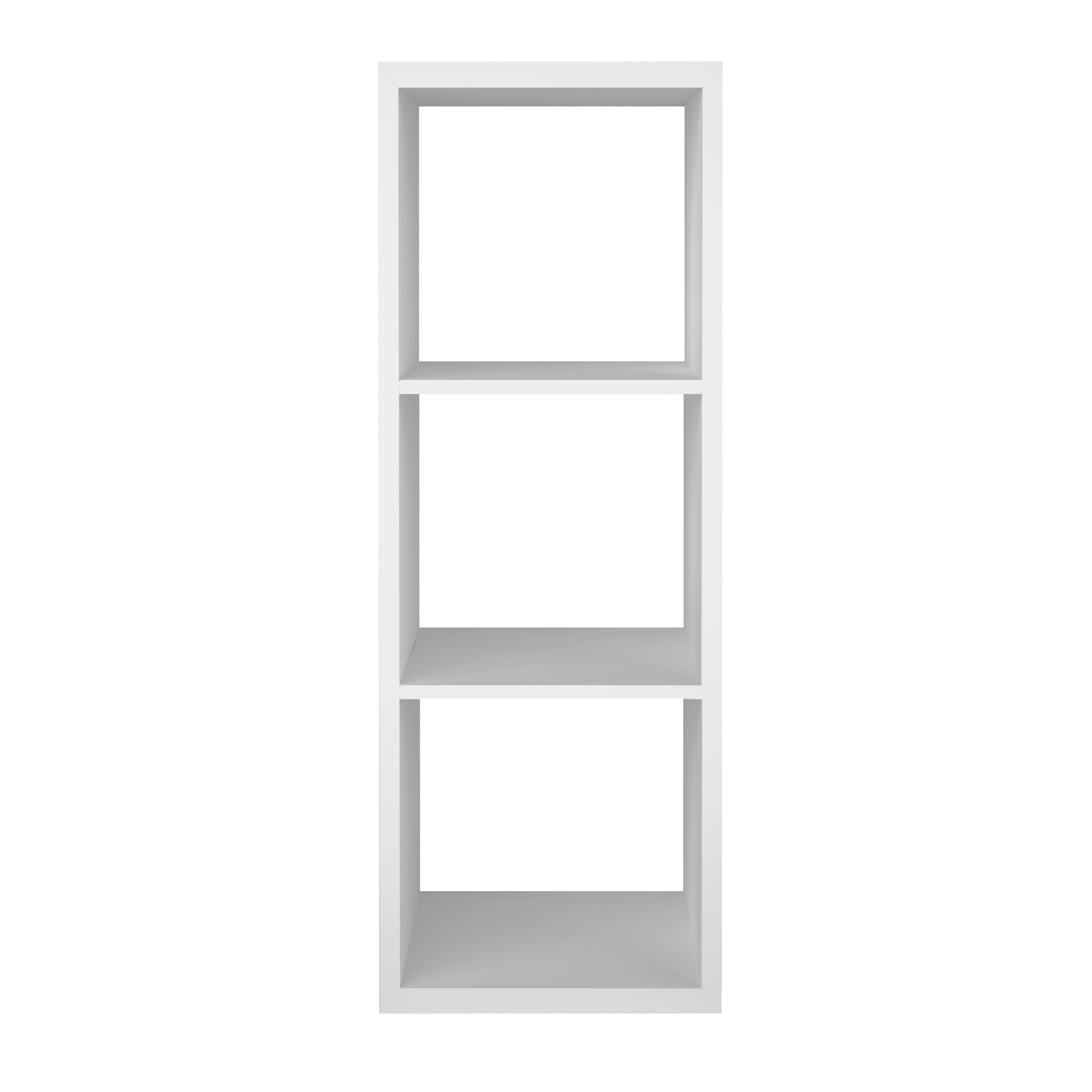 GoodHome Mixxit White Freestanding 3 shelf Rectangular Shelving unit ...