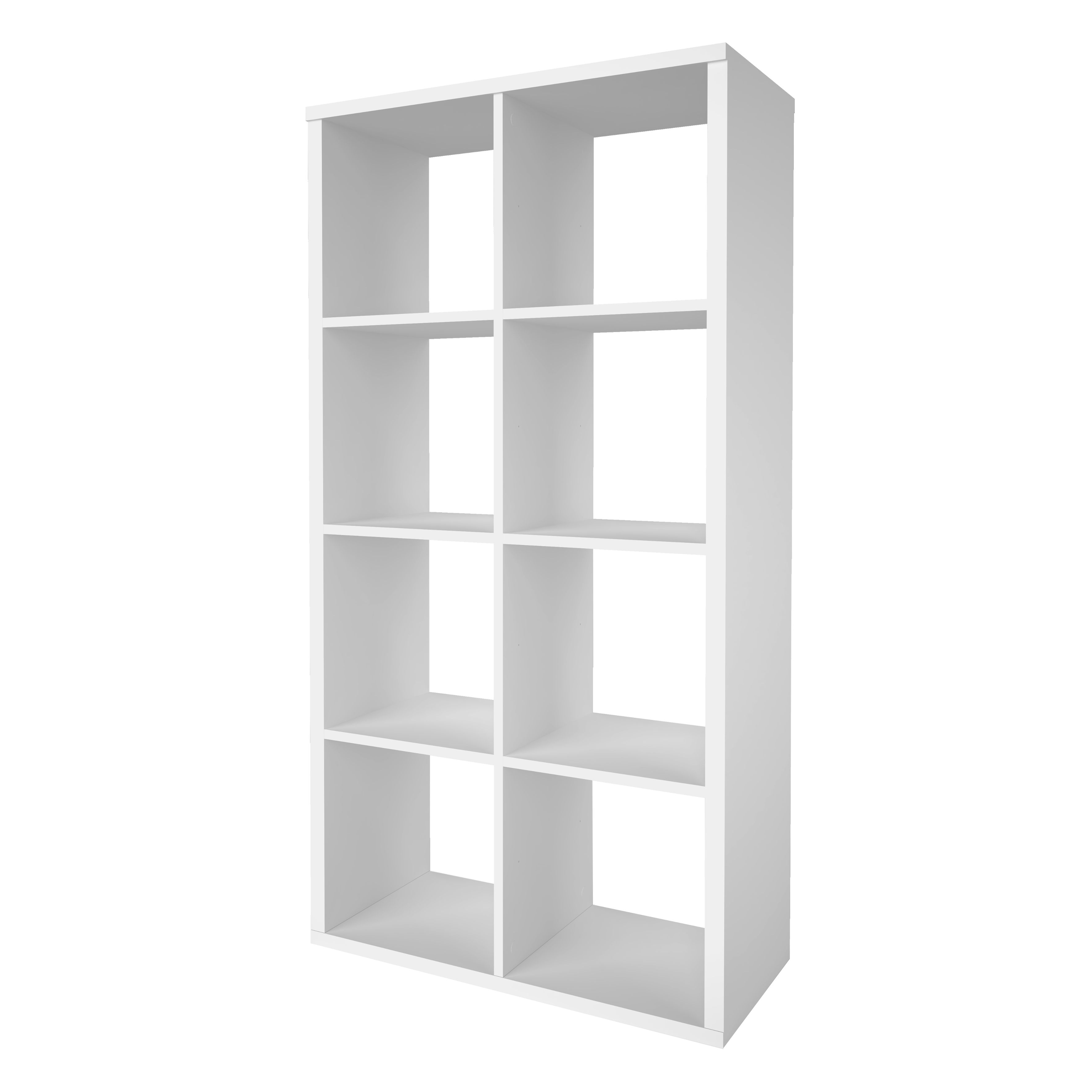 GoodHome Mixxit White Freestanding 8 shelf Rectangular Shelving unit ...