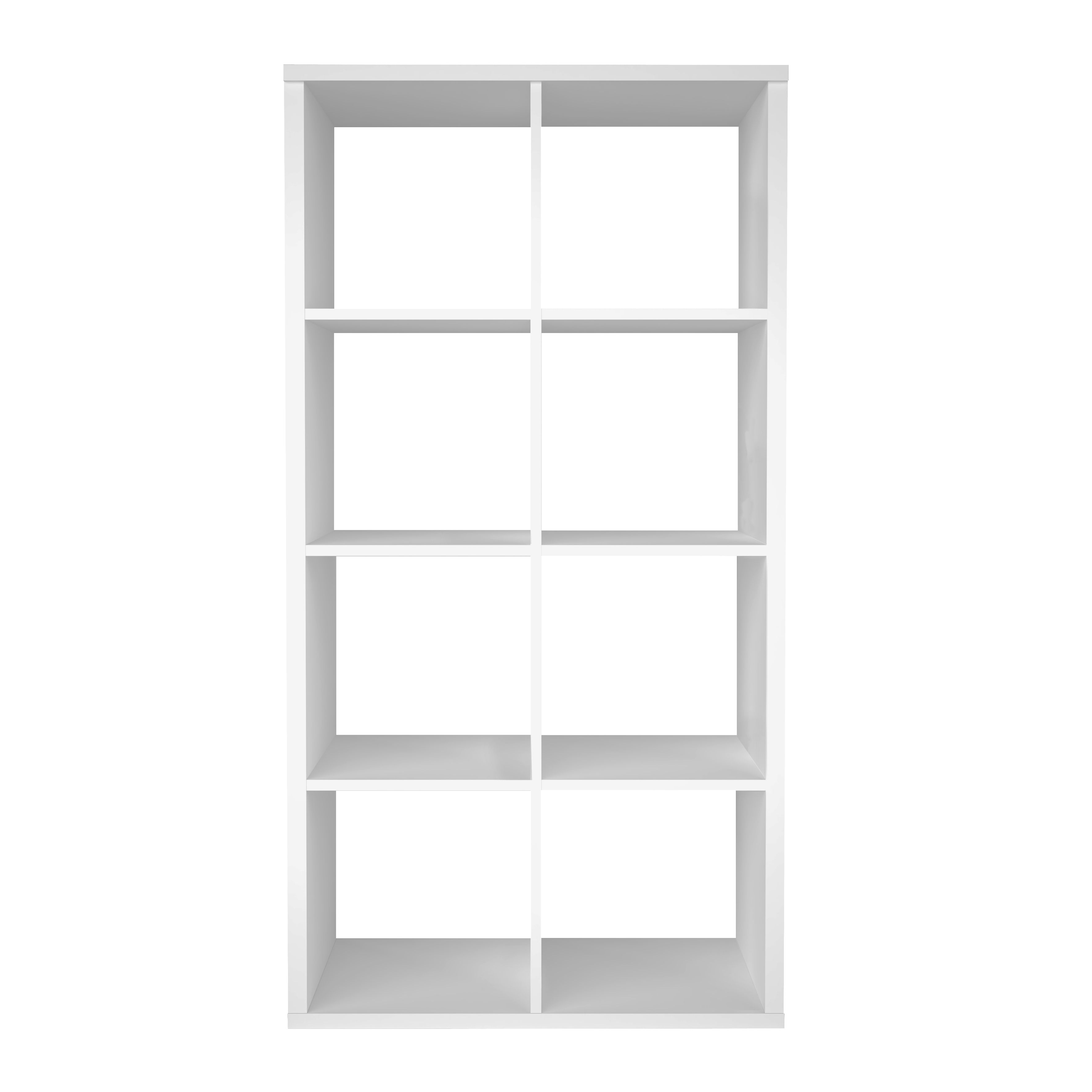 GoodHome Mixxit White Freestanding 8 shelf Rectangular Shelving unit ...