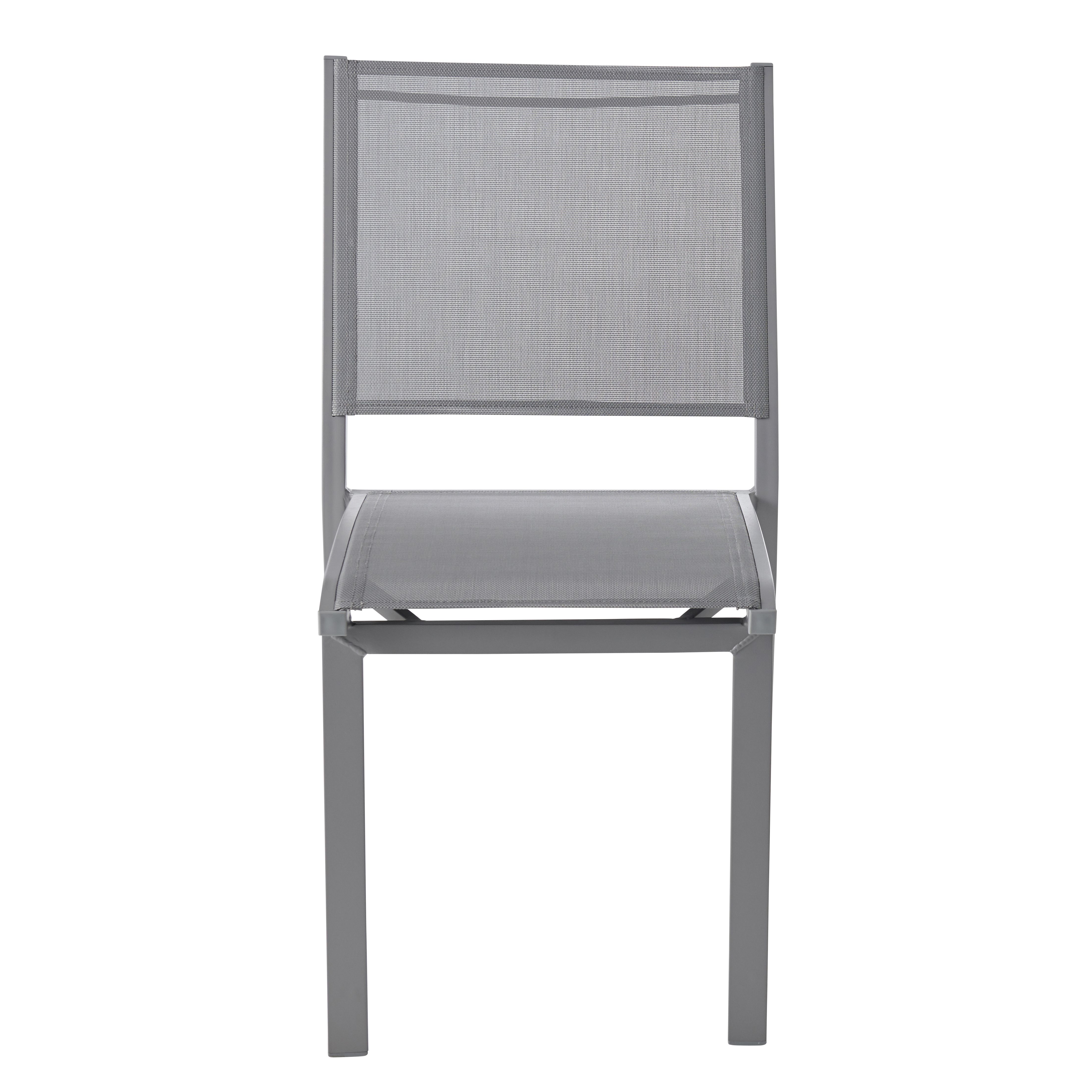 GoodHome Moorea Grey Metal Chair