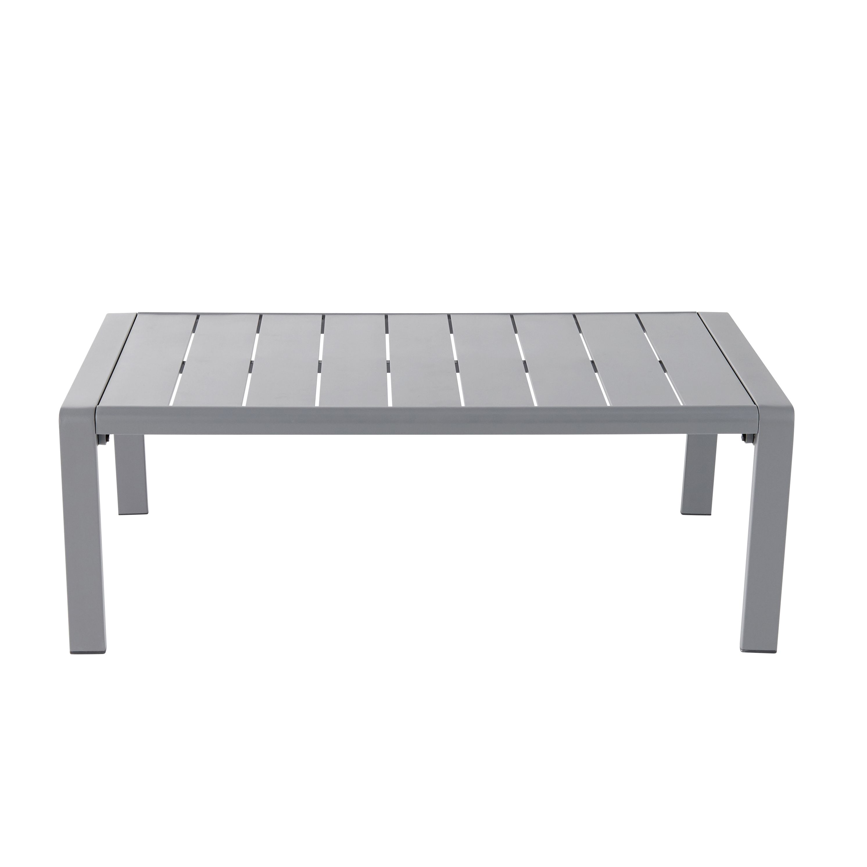 GoodHome Moorea Steel grey Metal 4 Seater Coffee set