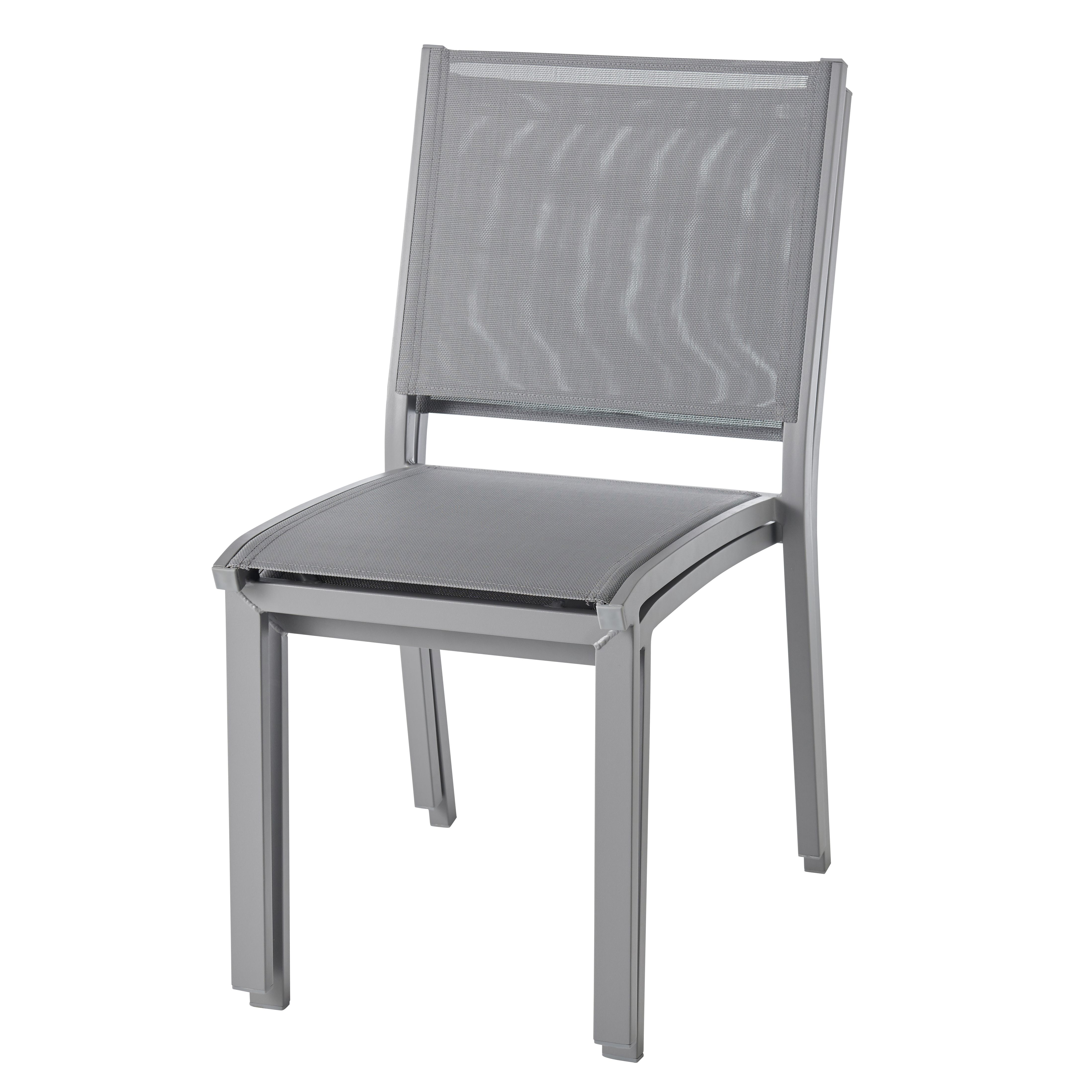 GoodHome Moorea Steel grey Metal 6 seater Dining set