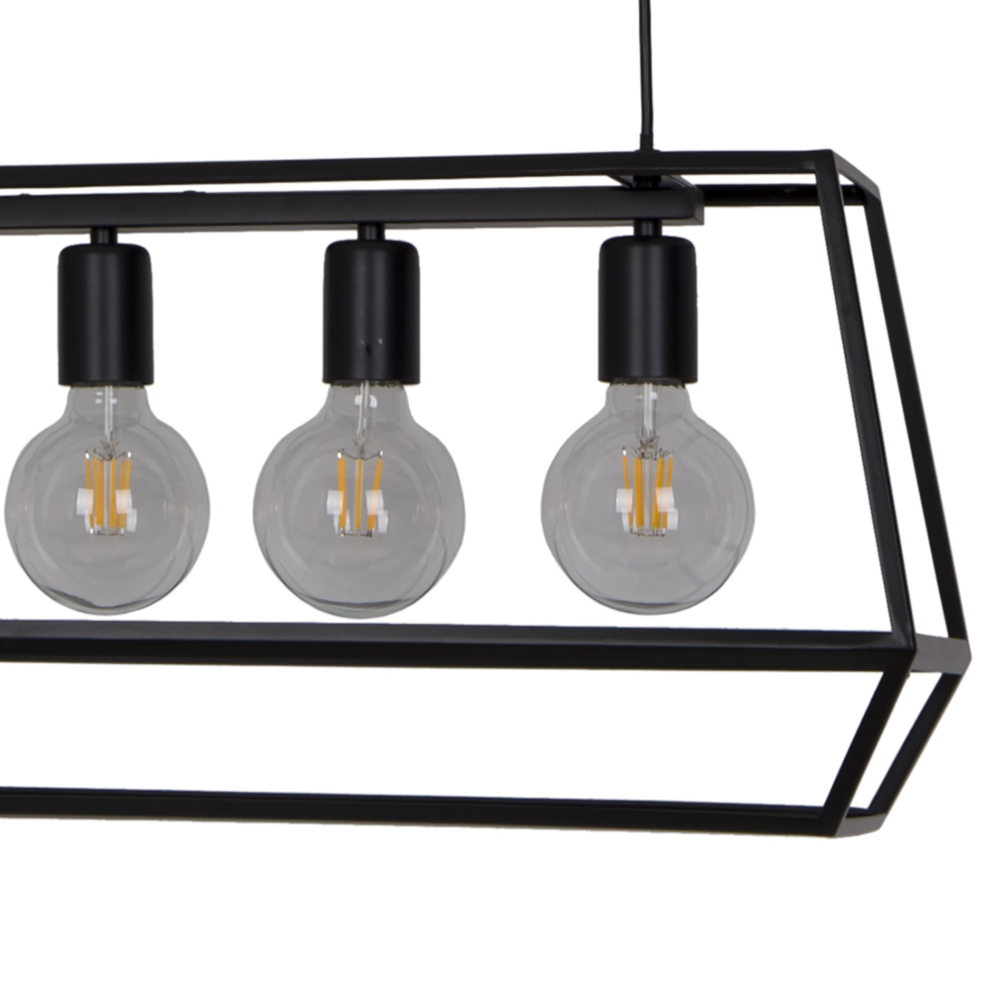 GoodHome Nantan Matt Black 5 Lamp Pendant ceiling light, (Dia)780mm