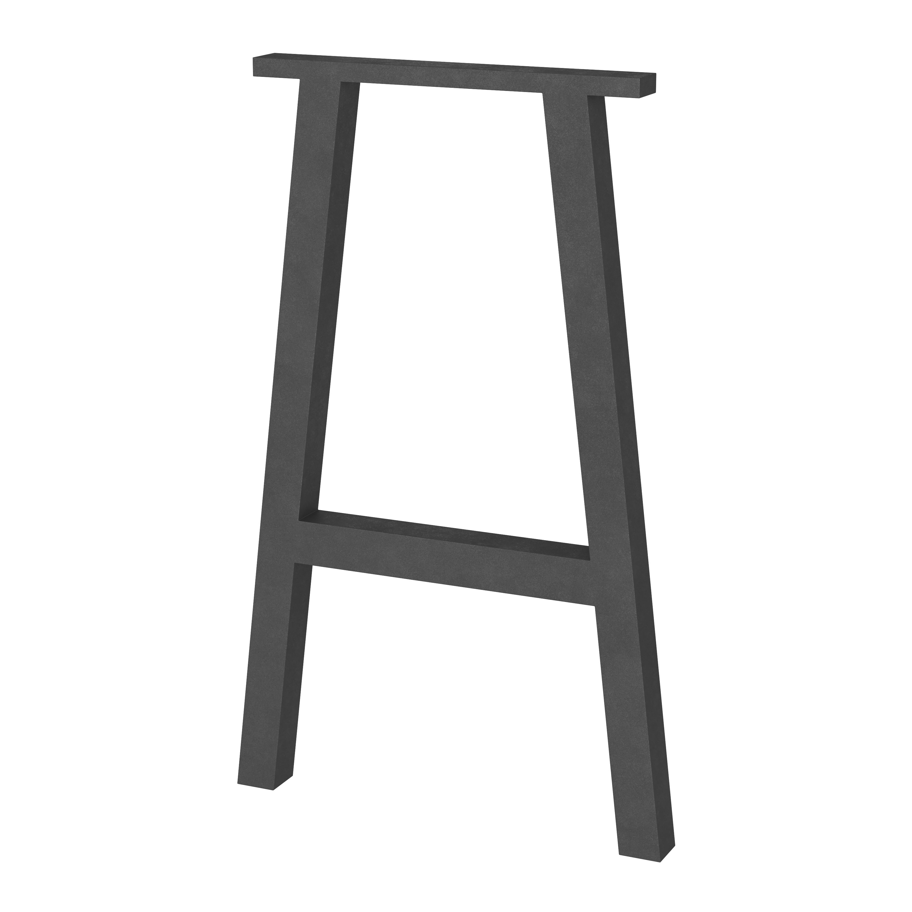 GoodHome Nantua 890mm Black Industrial Worktop support leg | DIY at B&Q