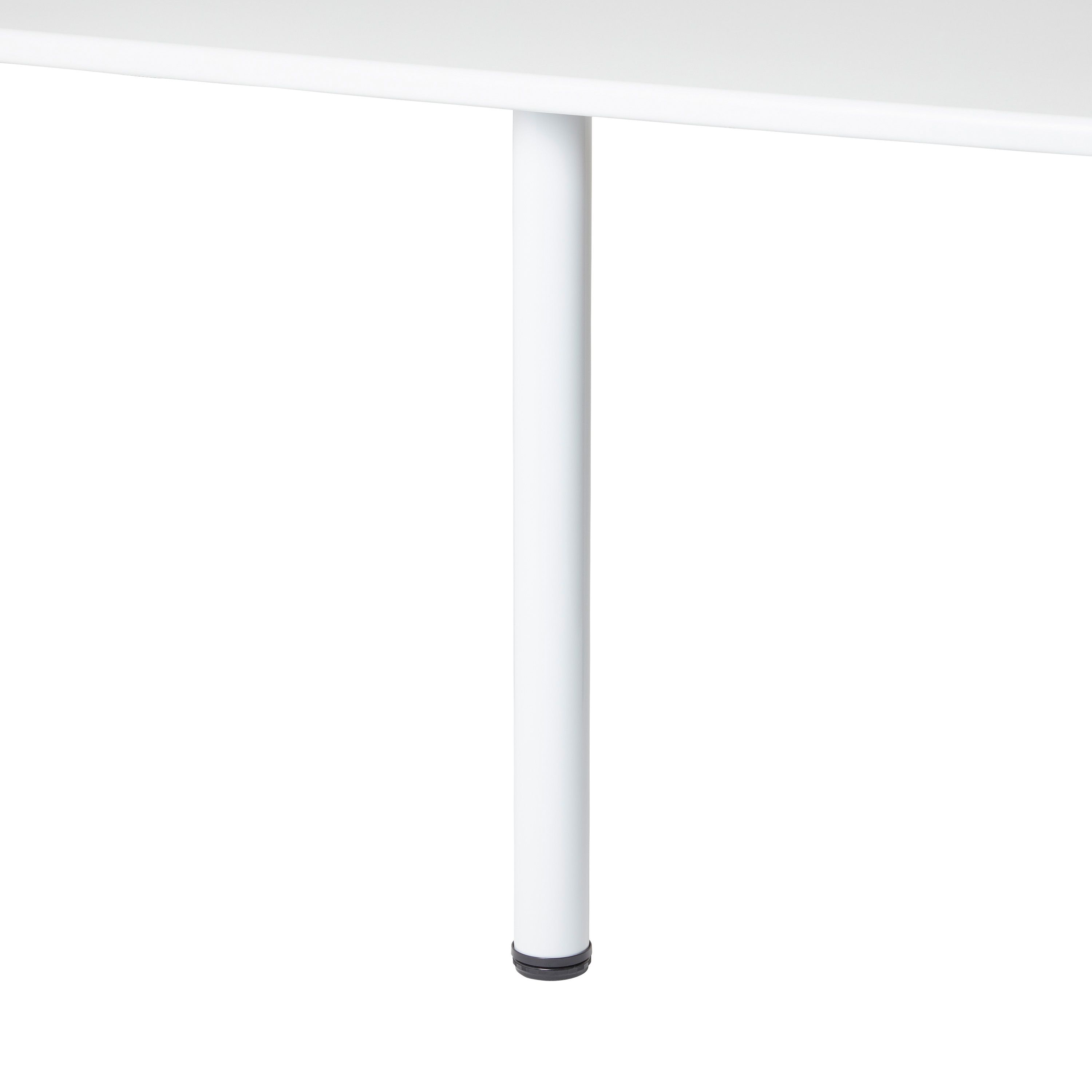 GoodHome Nantua 900mm White Modern Worktop support leg Dia 60mm